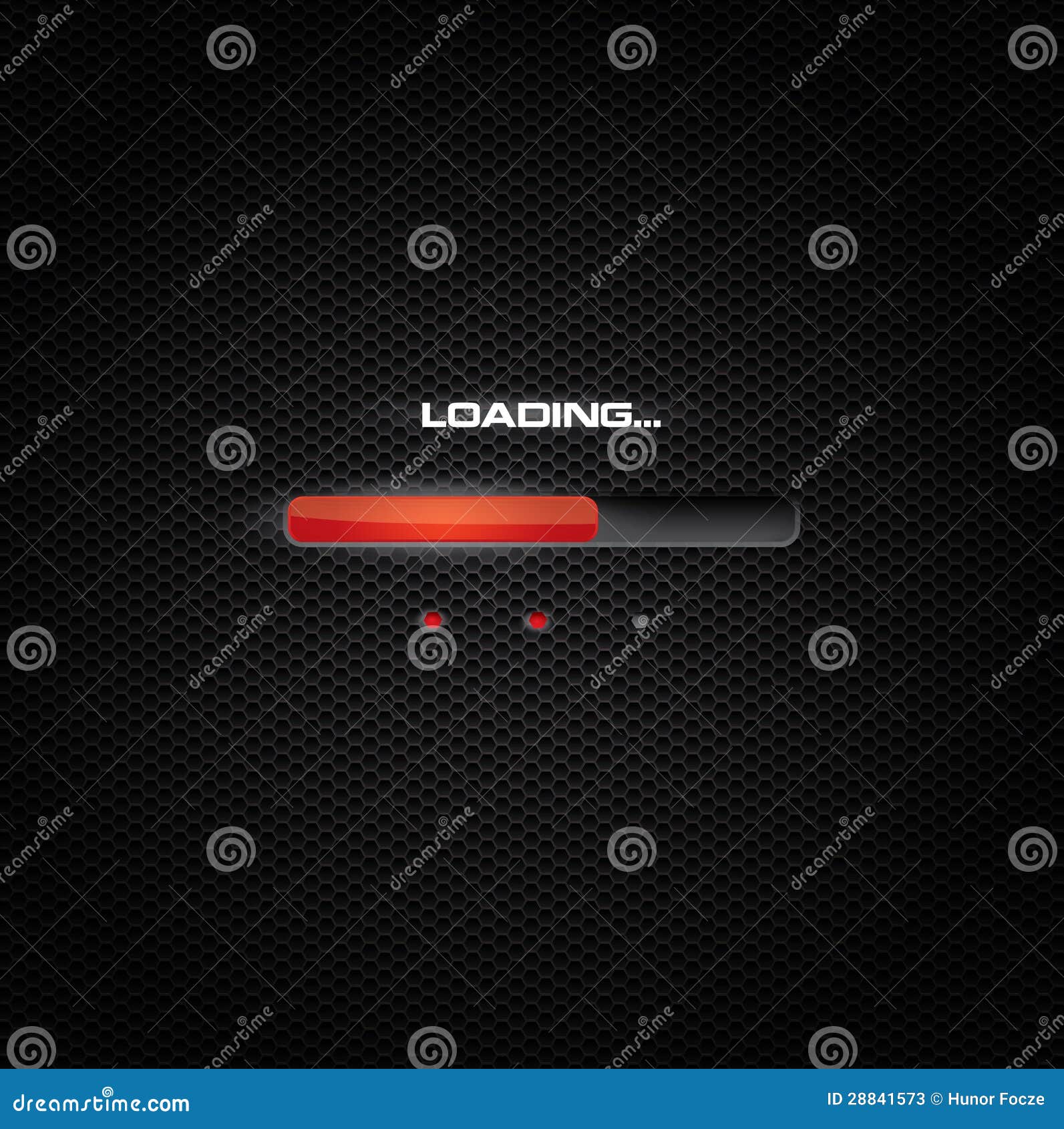Red Loading or Progress Bar on Dark Background Stock Illustration ...