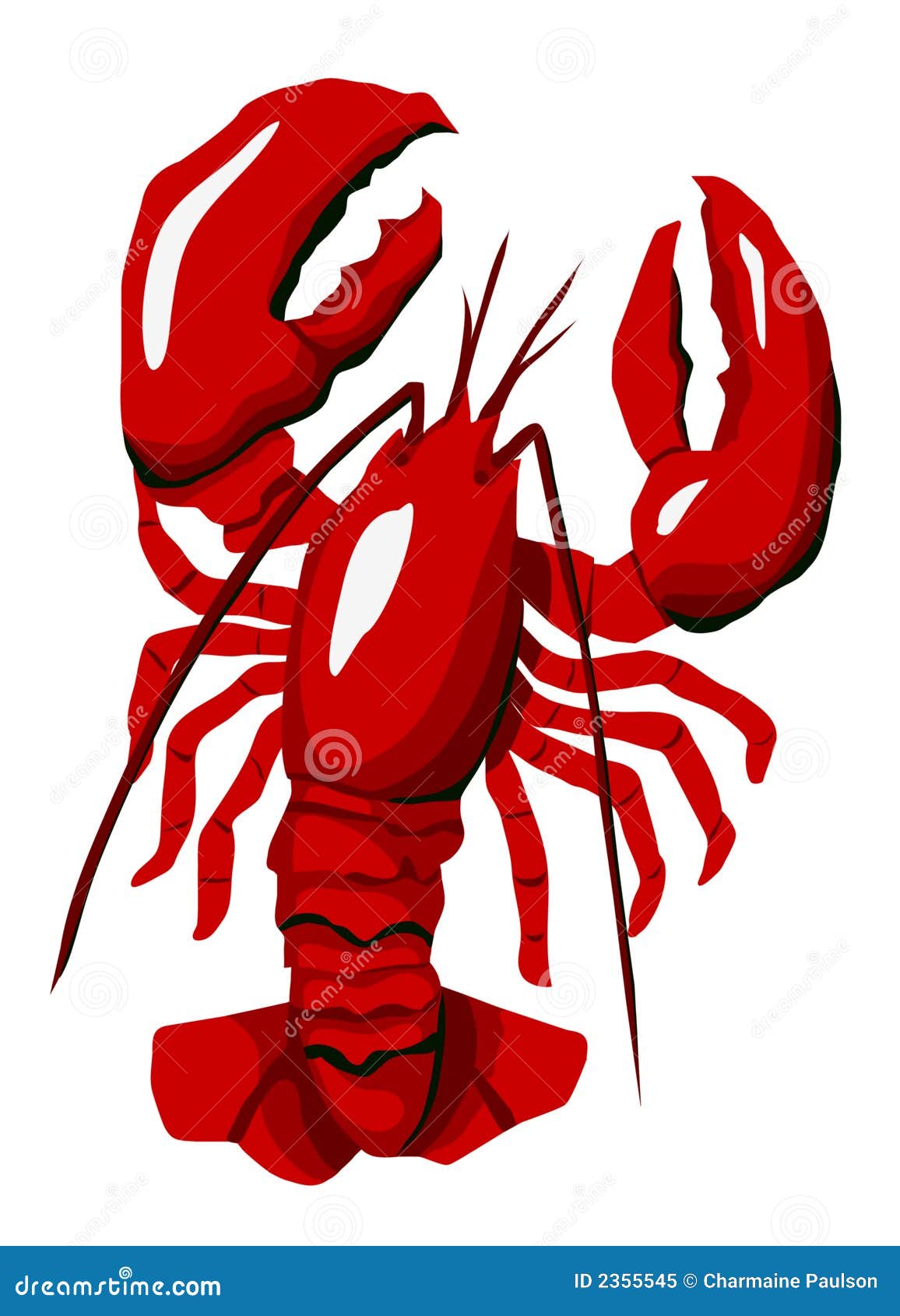 Red Lobster Cartoon Vector | CartoonDealer.com #2355545