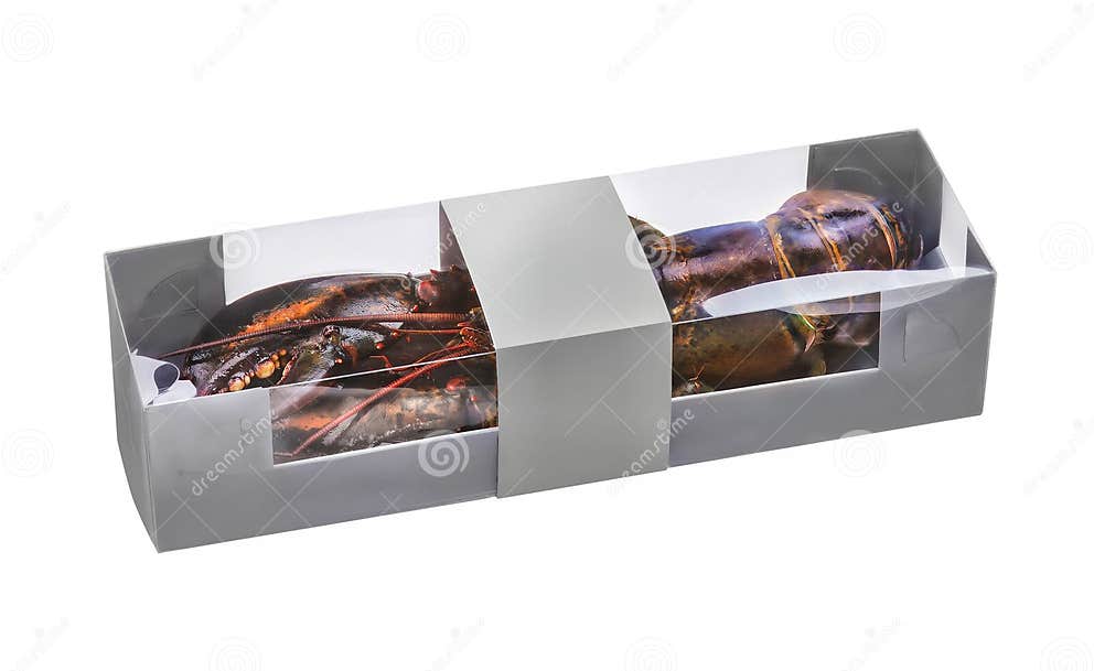 Red Lobster in Packaging Isolated on White Stock Photo - Image of ...