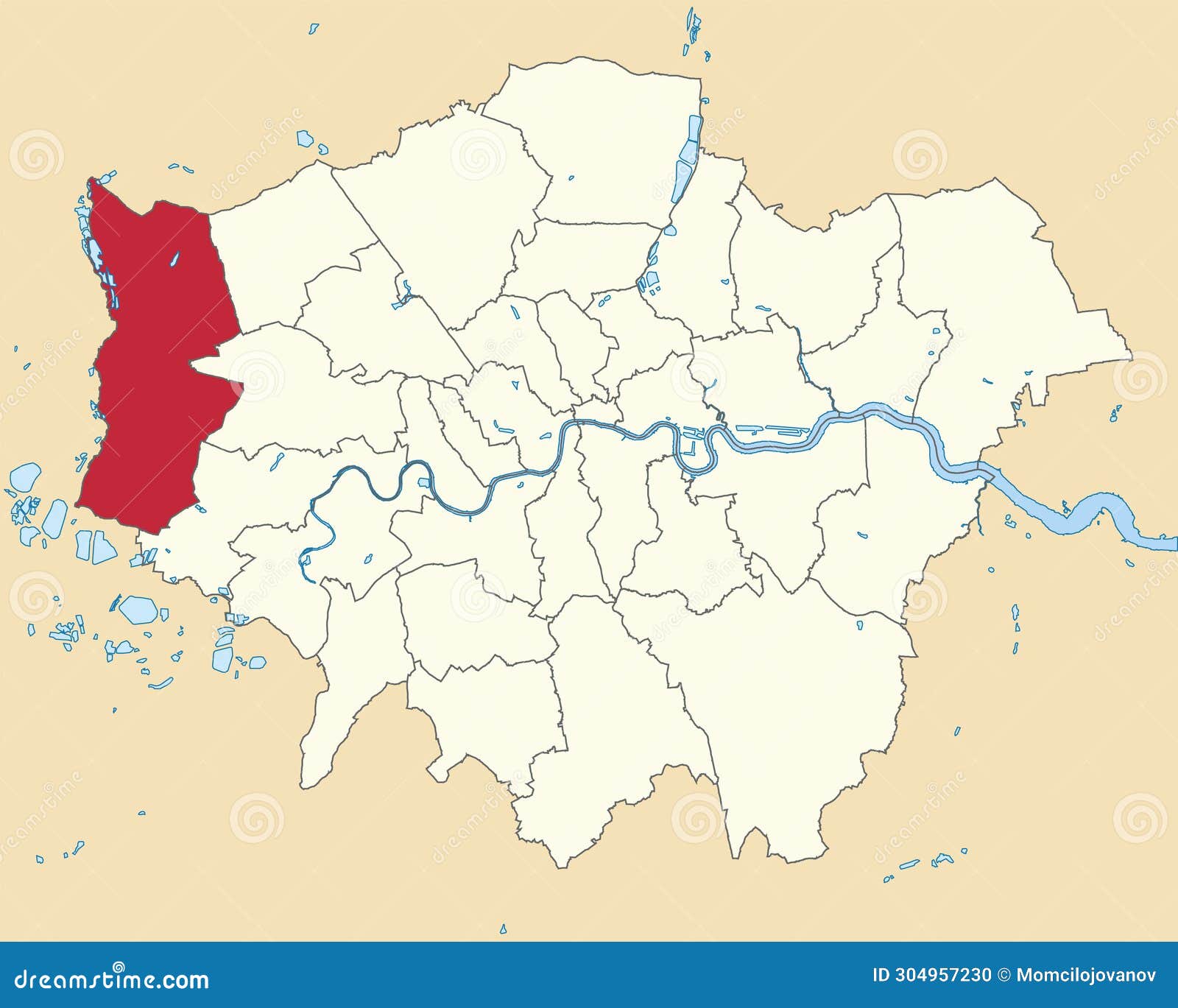 Red Location Map of the BOROUGH of HILLINGDON, LONDON Stock ... Red Location Map of the BOROUGH of HILLINGDON, LONDON Stock ...