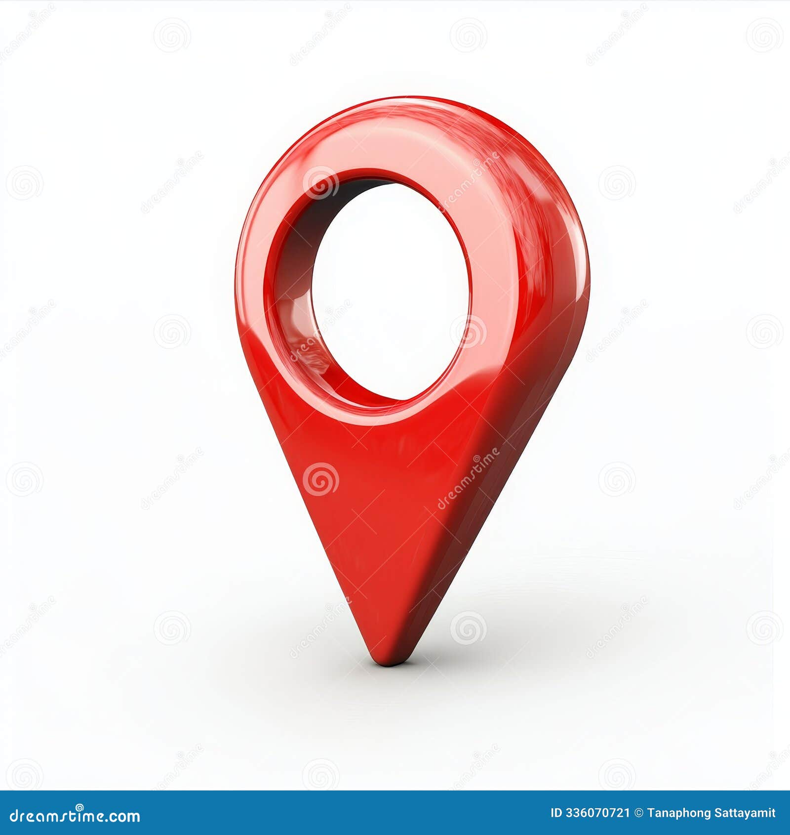 Red Location Pin Clipart on White Background Stock Illustration ...