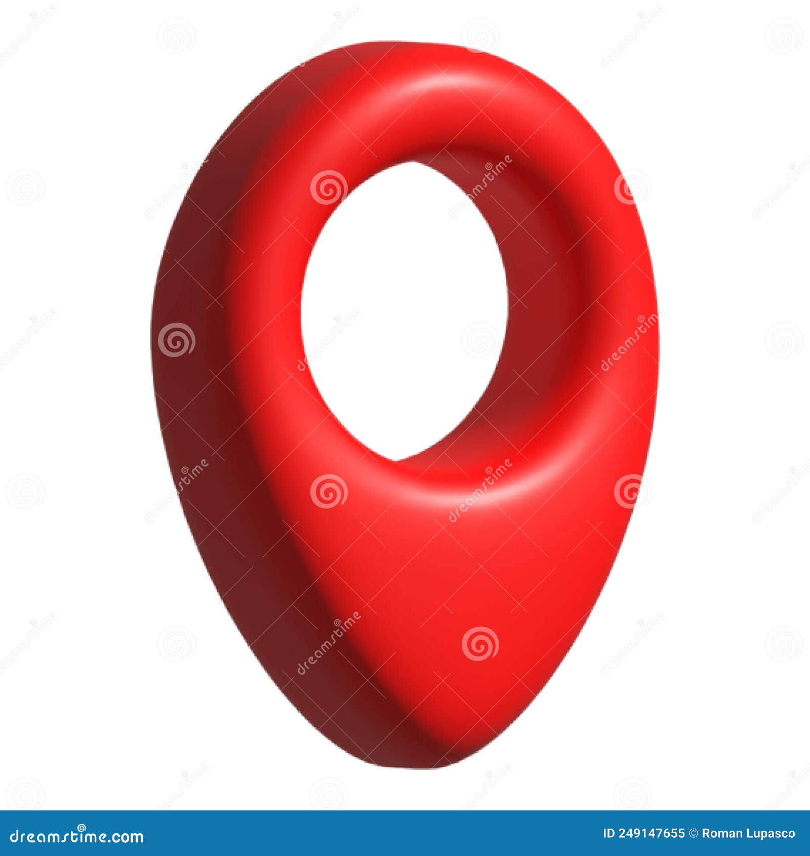 Red Location Pin Icon 3d Cartoon Vector. Mobile Map Stock Vector ...