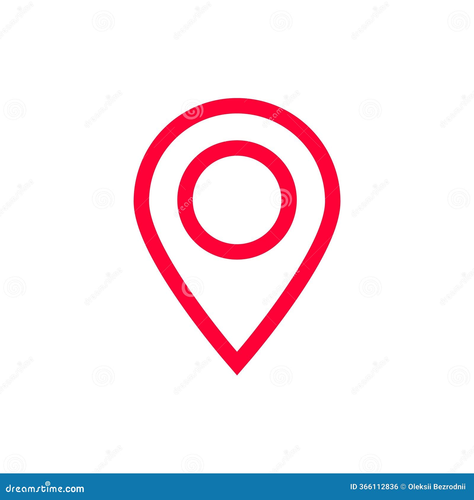 Red Location Pin Icon Indicating Geographical Position Or Map ...