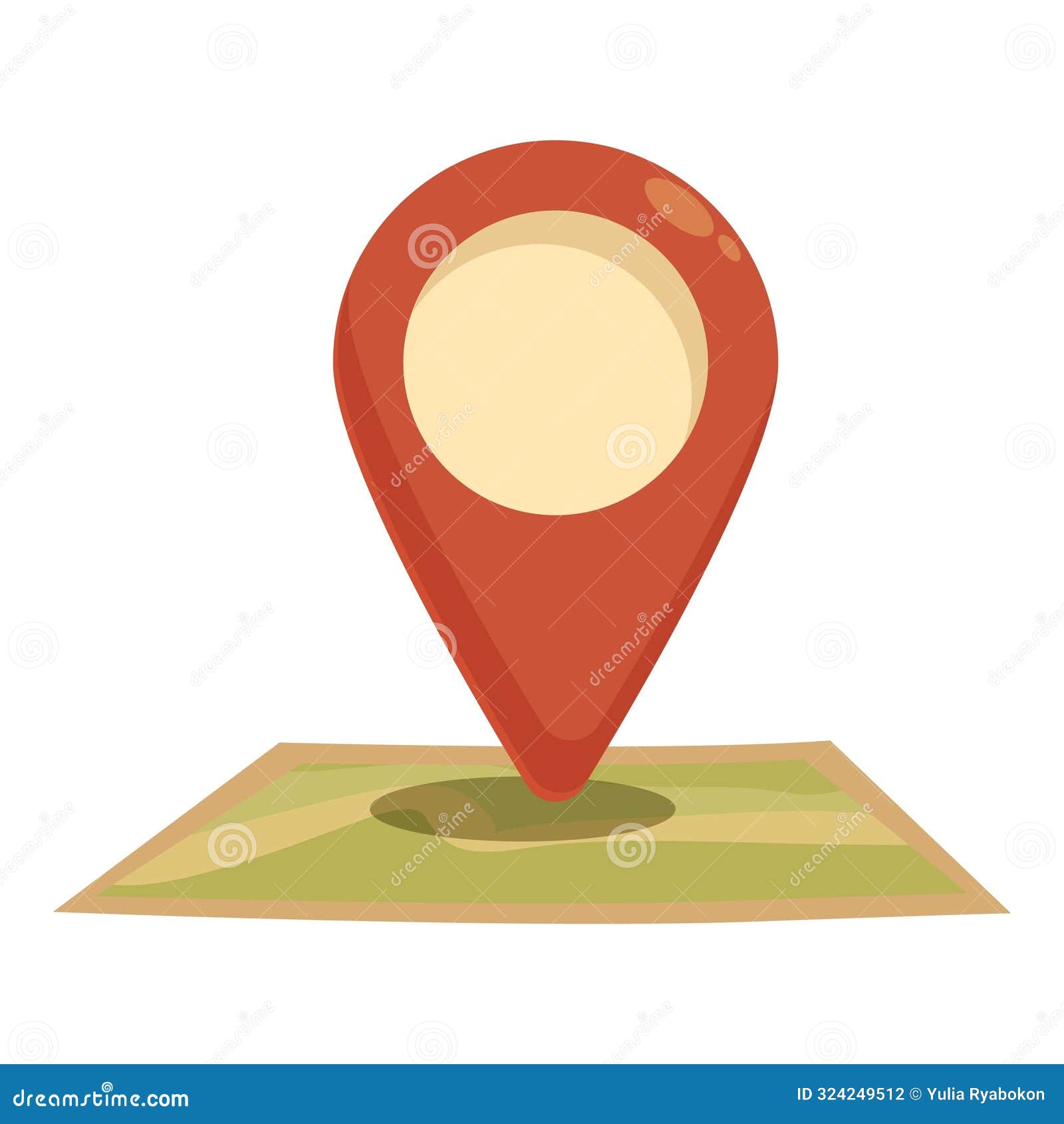 Red Location Pin Pointing a Specific Place on a Map Stock Vector ...