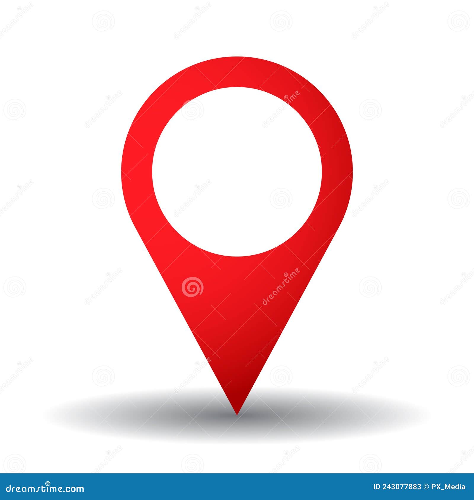 Red Location Pin - Vector Illustration Stock Vector - Illustration of ...