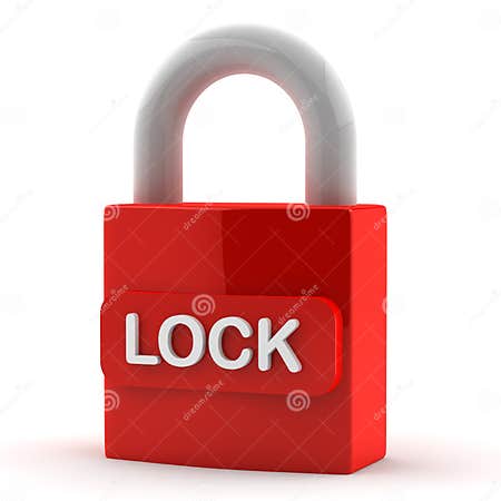 Red lock stock illustration. Illustration of password - 19088166