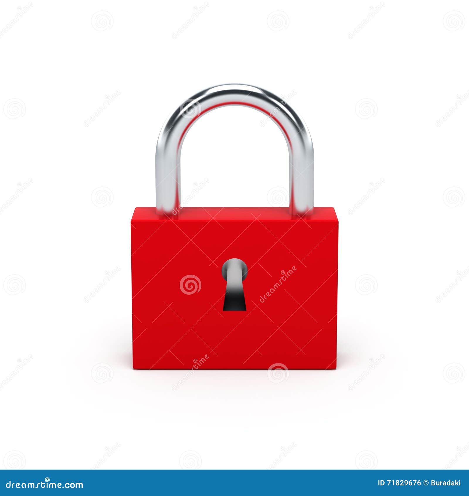 Red lock. 3D illustration. stock illustration. Illustration of object ...