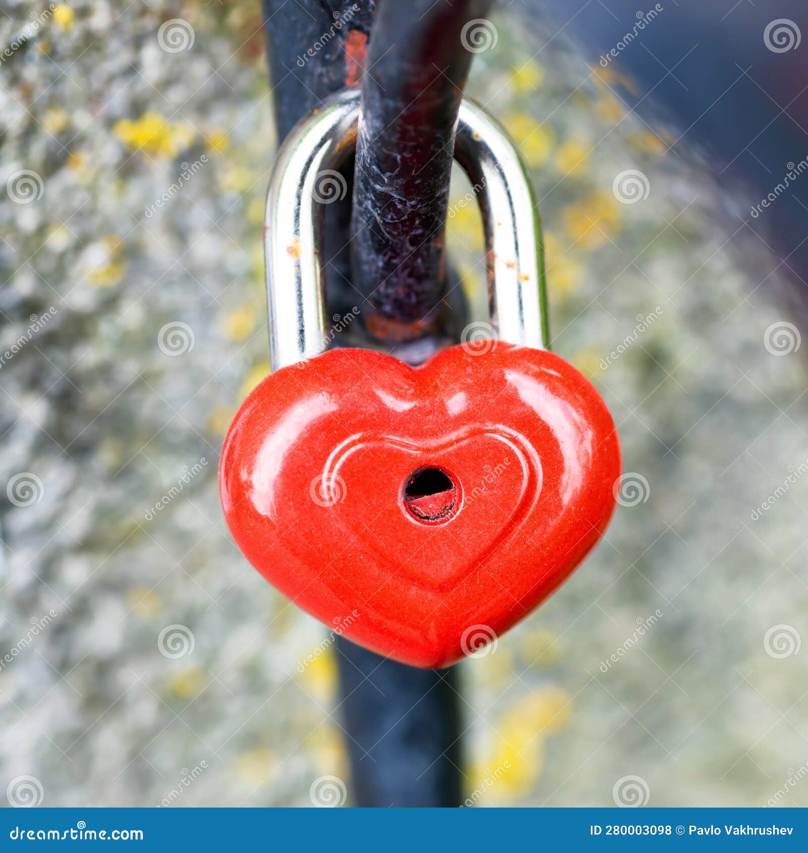 Red Lock Padlock Love Heart Stock Photo - Image of padlocks, chrome ...