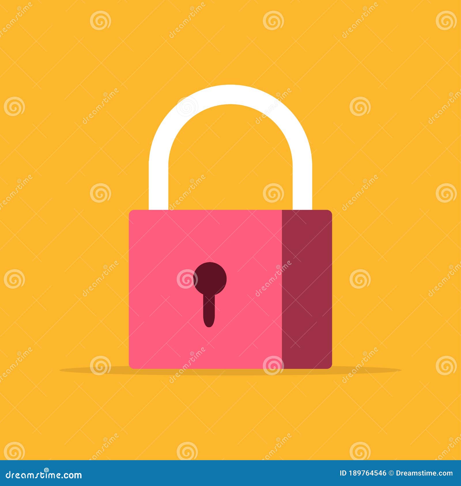 Red Lock Safety, Padlock Symbol, Safety and Security Protection with ...