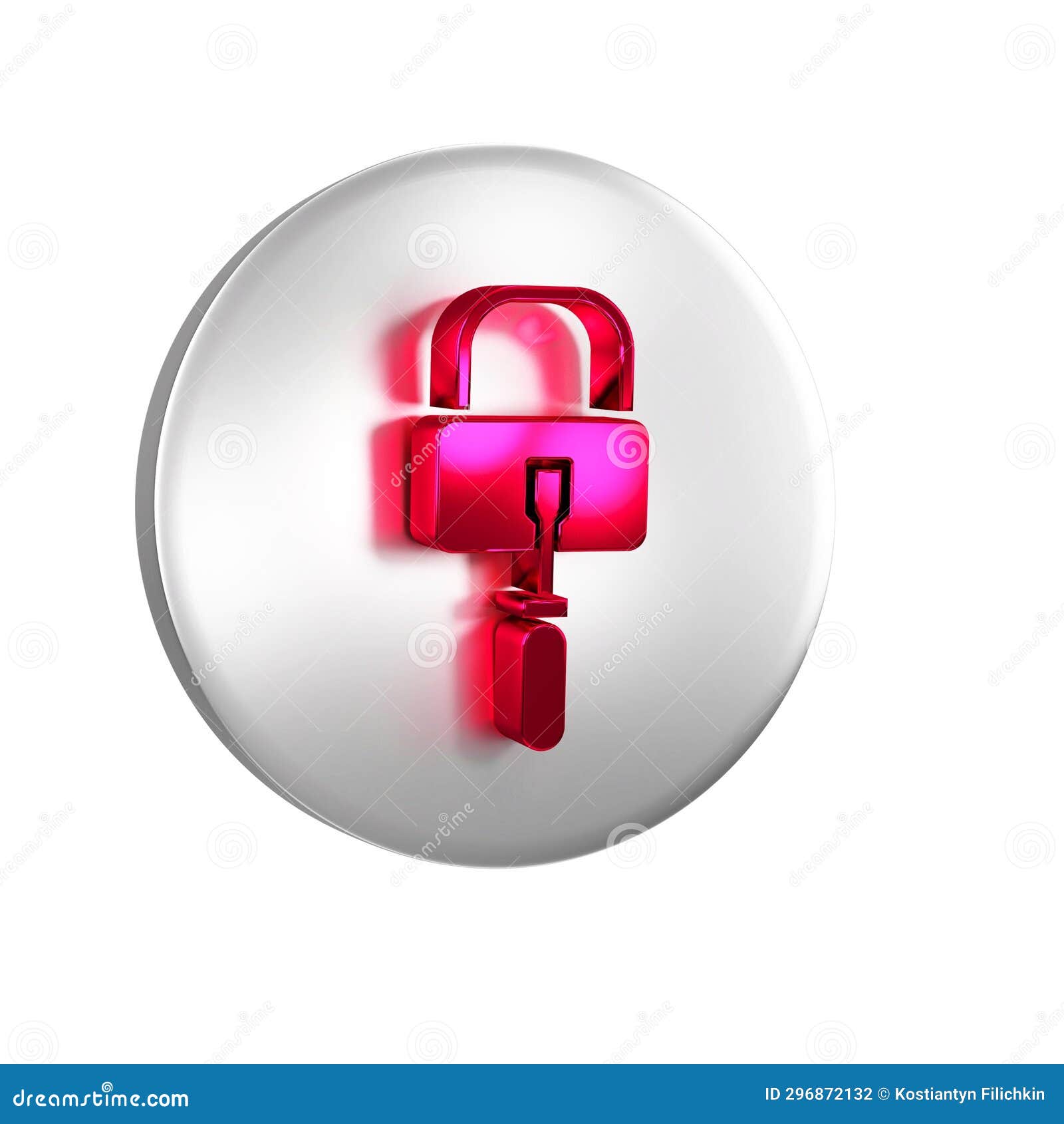 Red Lockpicks or Lock Picks for Lock Picking Icon Isolated on ...