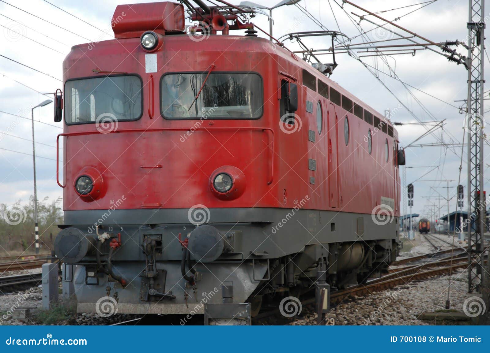 Red Locomotive of Progress 2 Stock Photo - Image of voyage, rock: 700108