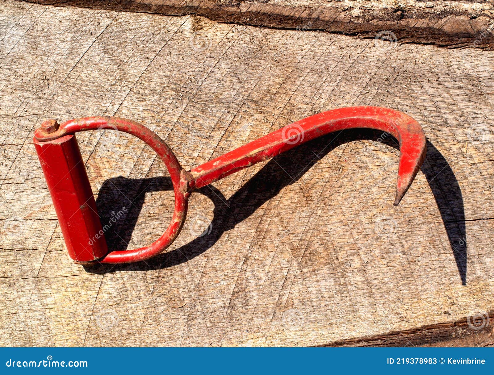 Red Log Hook stock image. Image of safety, rough, drag - 219378983