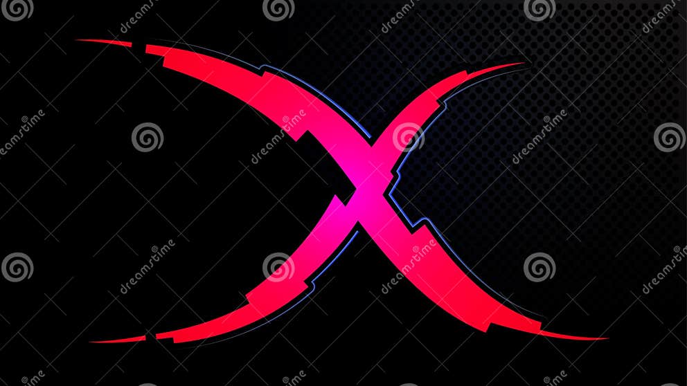 Red X Logo Abstract Vector Background Stock Vector - Illustration of ...