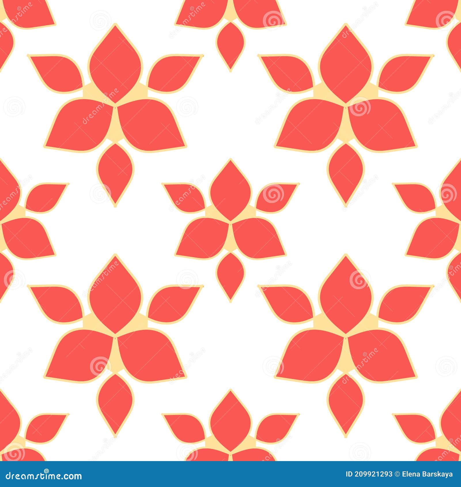 Red Logo Pattern with Yellow Outline on White Background Stock Vector ...