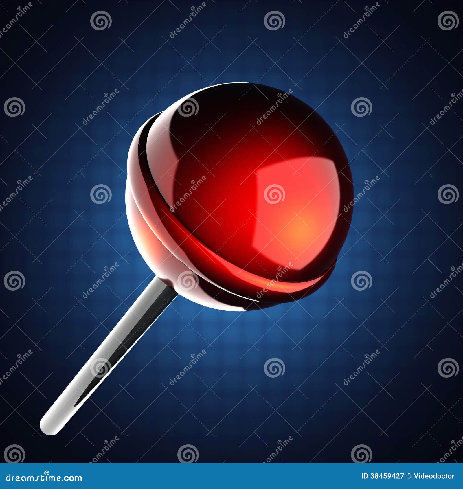 Red Lollipop on Blue Background Stock Illustration - Illustration of ...
