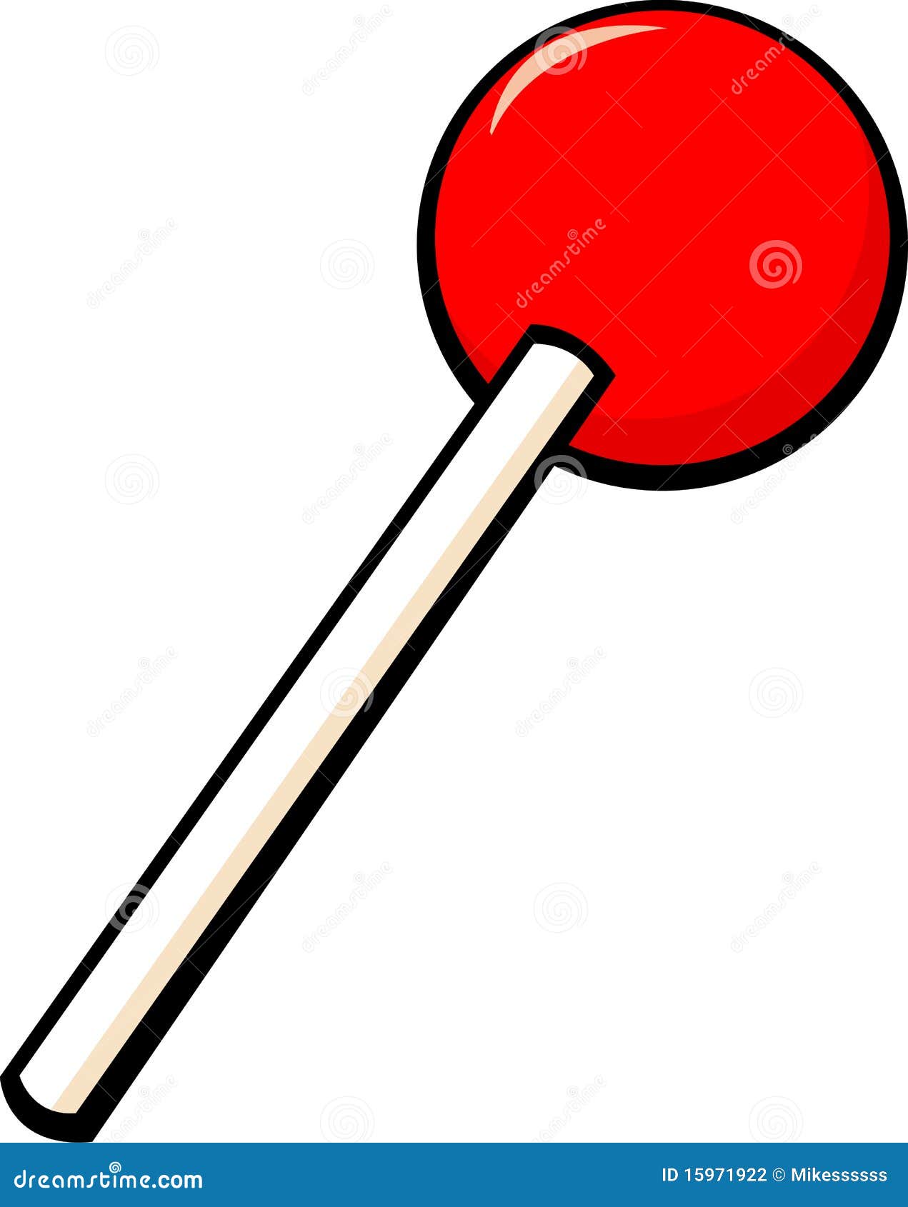 Red Lollipop Candy Vector Illustration Stock Vector - Illustration of ...