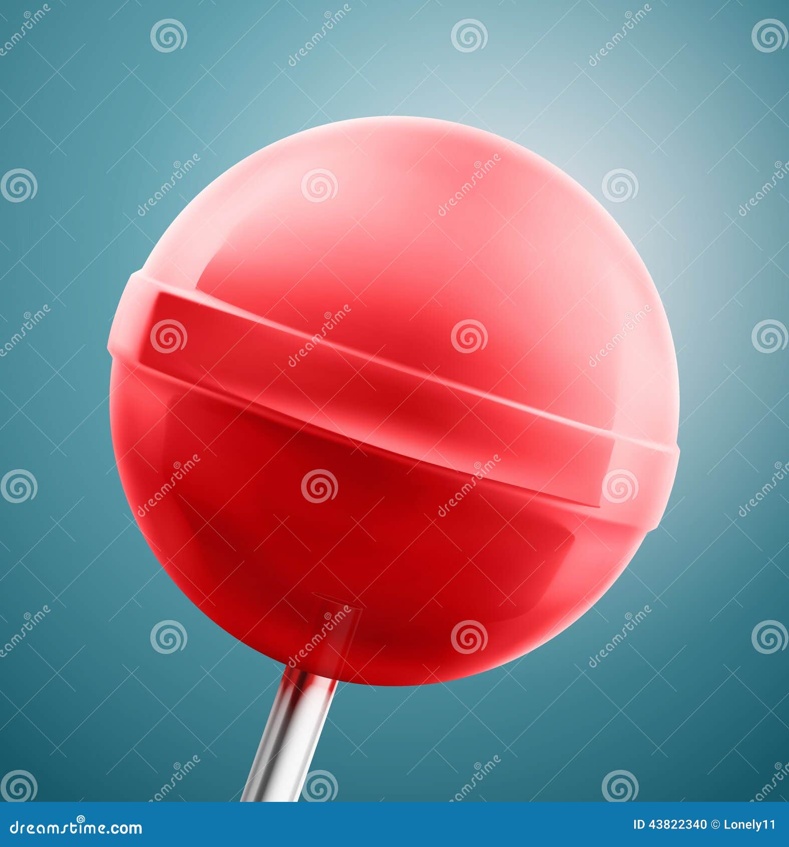 Red Lollipop Closeup stock vector. Illustration of stick - 43822340