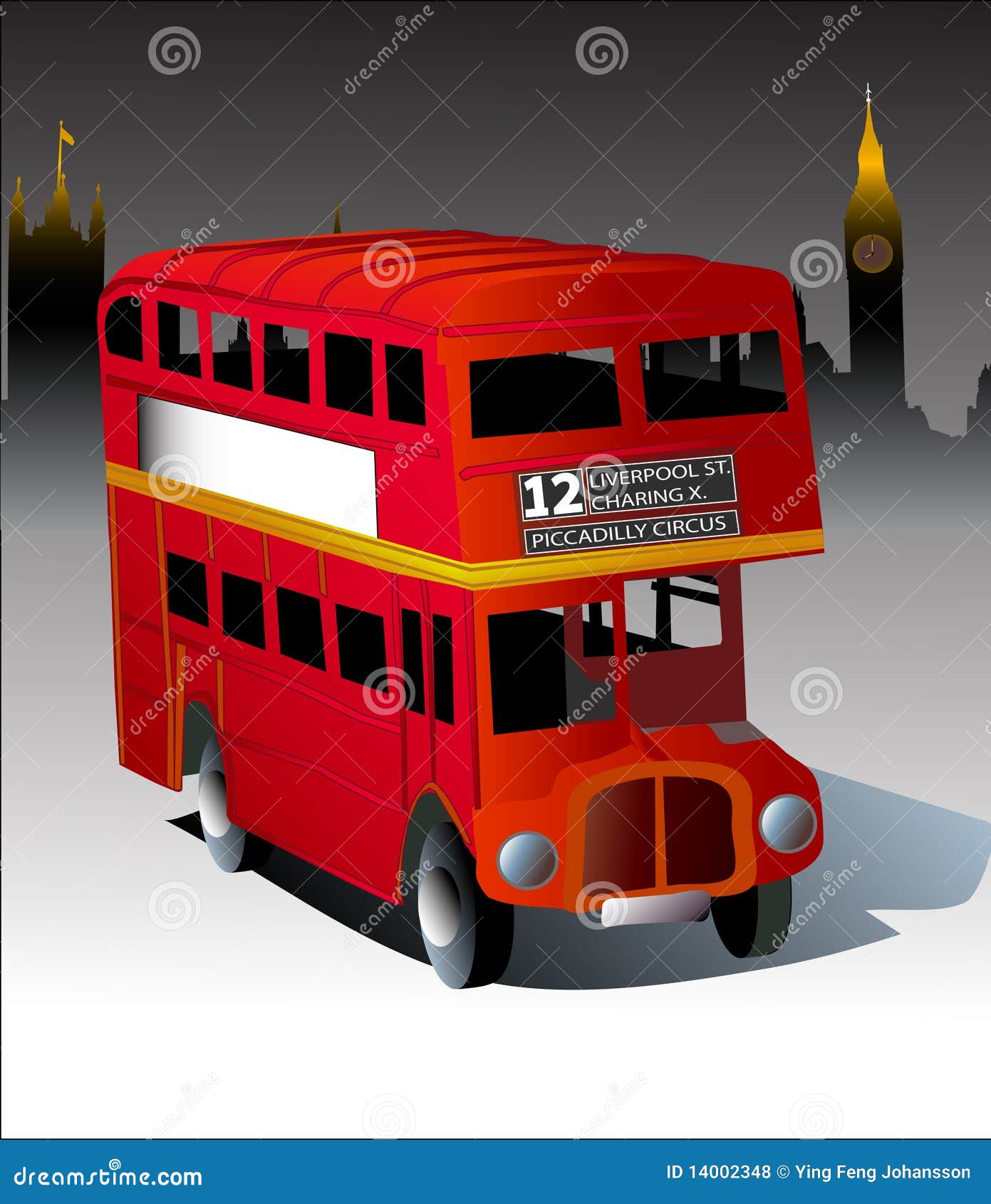 Red london bus stock vector. Illustration of decker, britain - 14002348