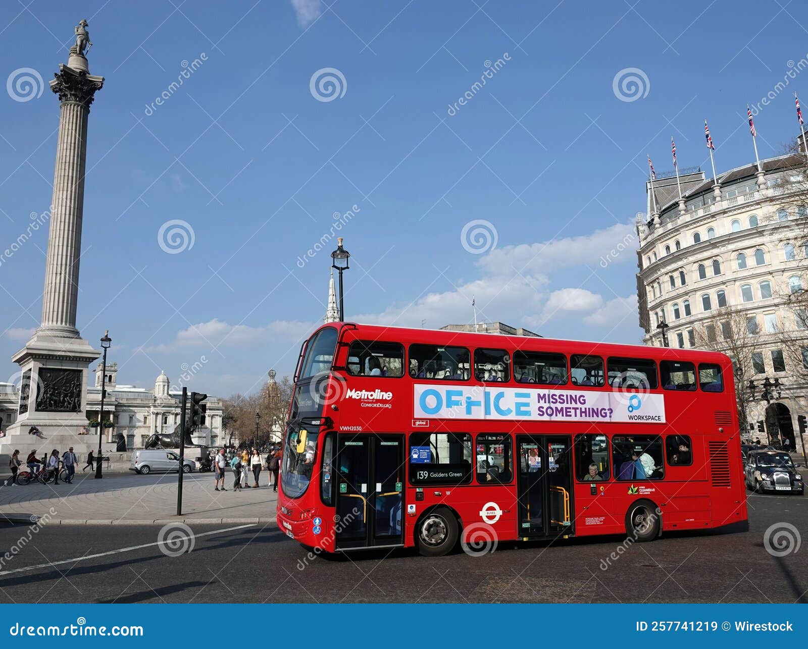 Red London Bus on Westminster Bridge, London Editorial Stock Image ...