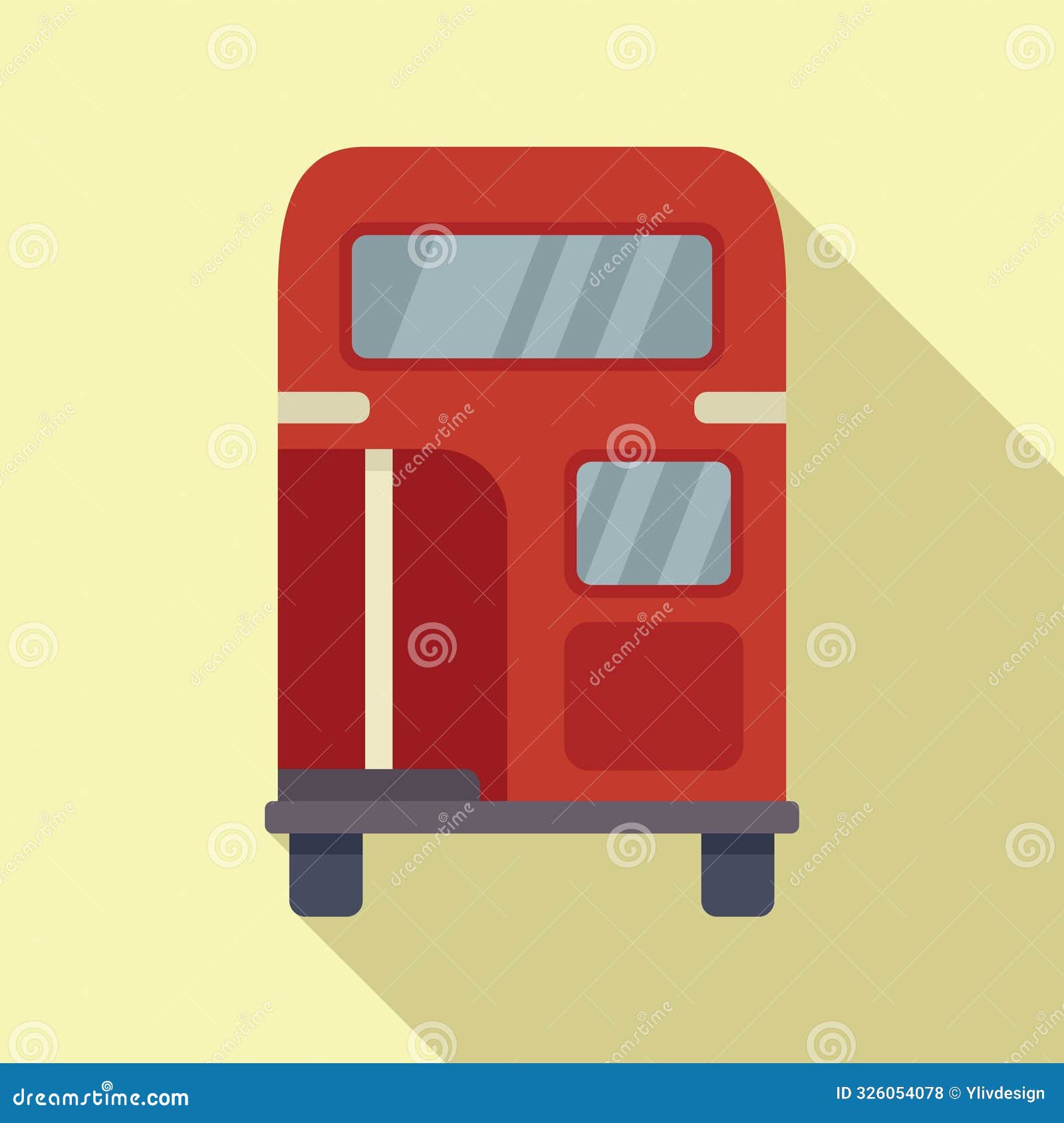 Red London Double Decker Bus Driving on Left Side of Road Stock ...