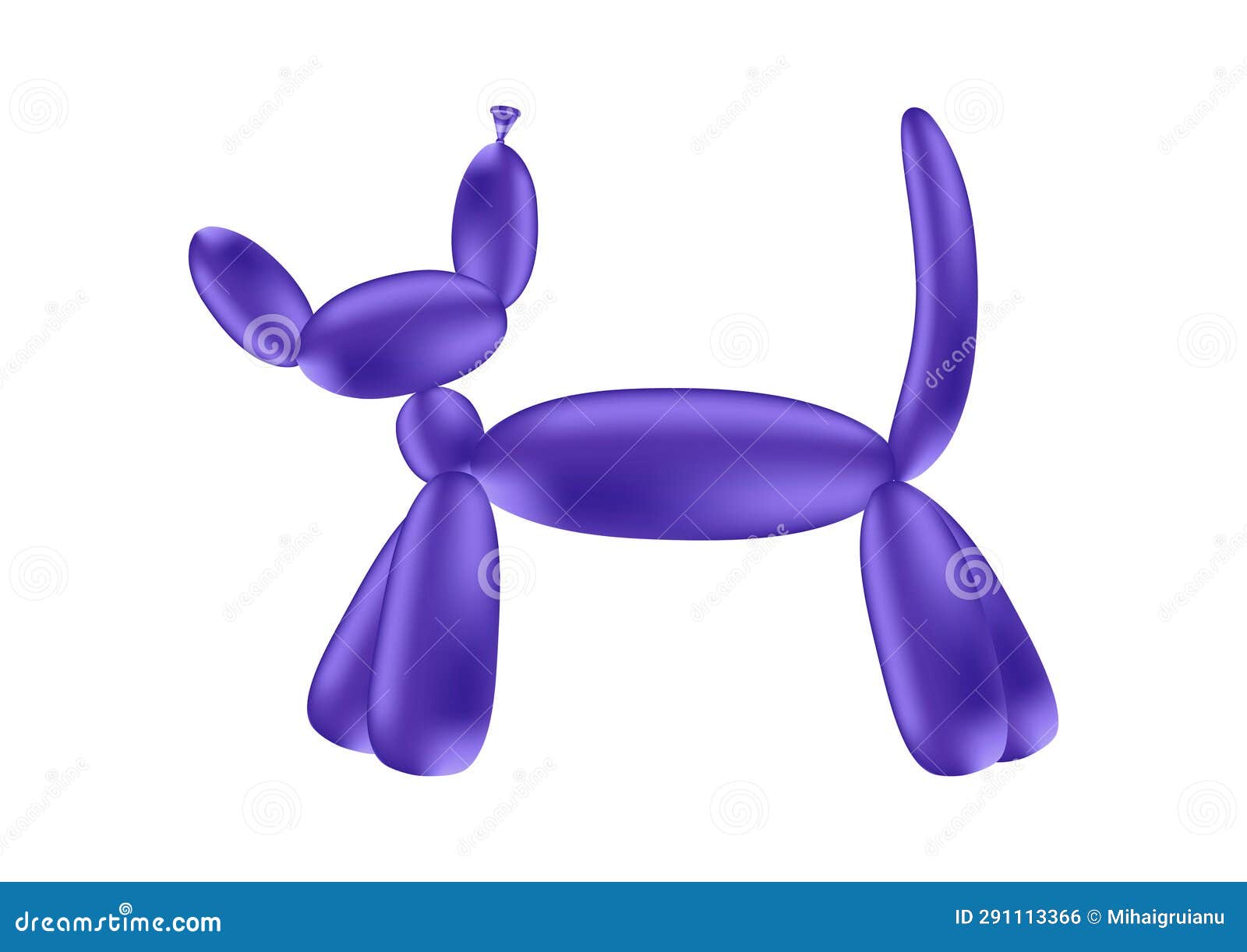 Red Long Balloon in Cat Shape Vector Stock Illustration - Illustration ...