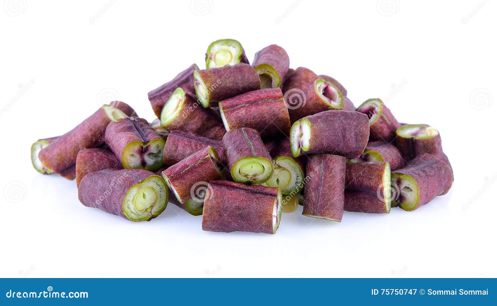 Red long bean slice stock image. Image of plant, meal - 75750747