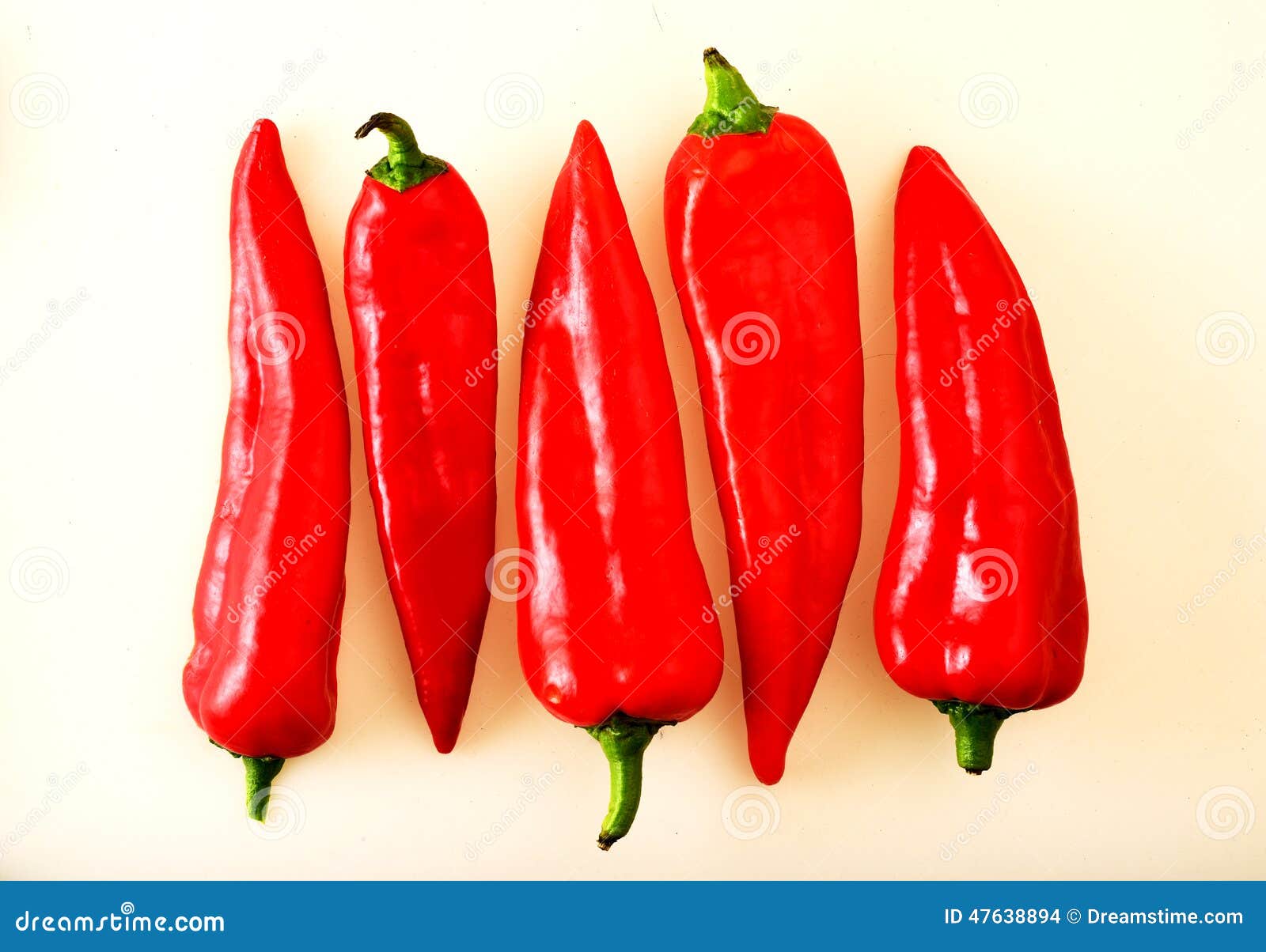 Red long Peppers stock photo. Image of background, front - 47638894