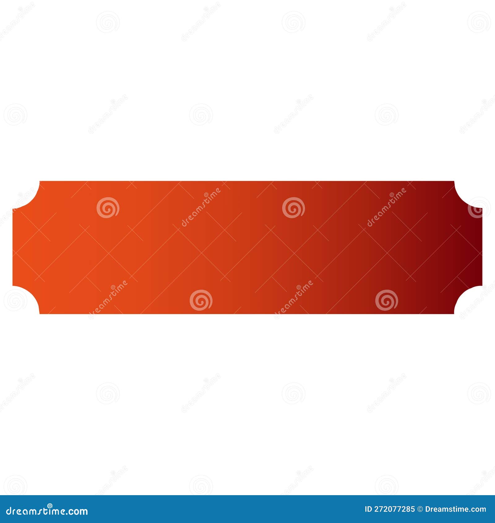 Red Long Rectangular Plate. Design Element. Vector Illustration Stock ...