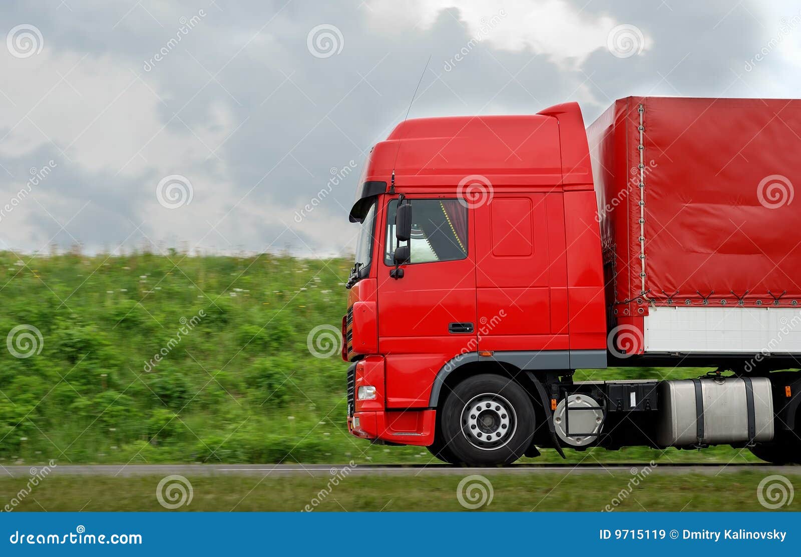 Red lorry stock image. Image of chassis, boxvan, hauler - 9715119