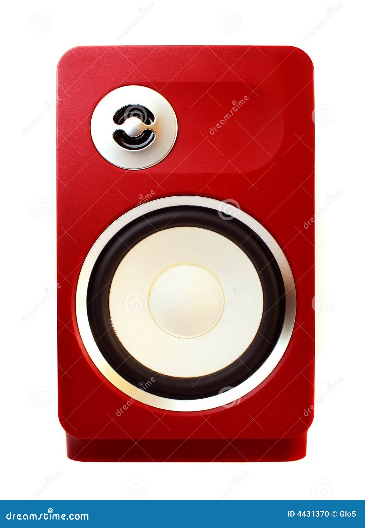 Red loud speaker stock photo. Image of vertical, membrane - 4431370