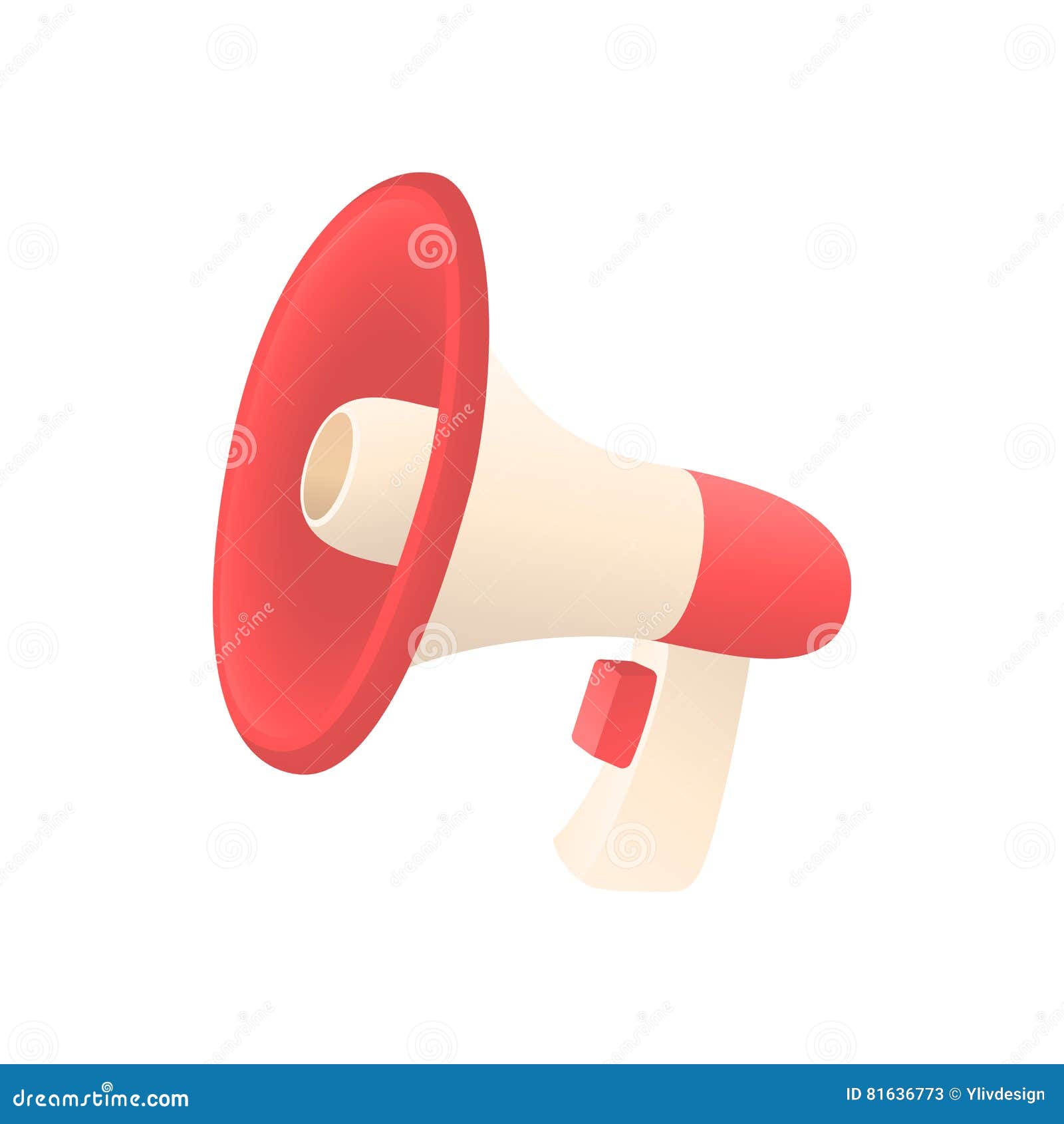 Red Loudspeaker Icon, Cartoon Style Stock Vector - Illustration of ...