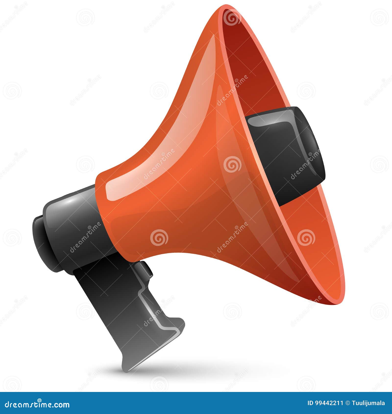 Red loudspeaker stock vector. Illustration of element - 99442211