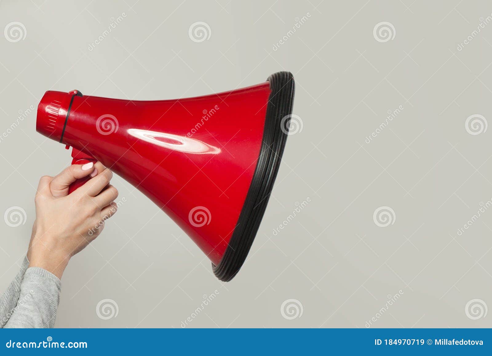Red Loudspeaker Megaphone on White Stock Image - Image of leader ...