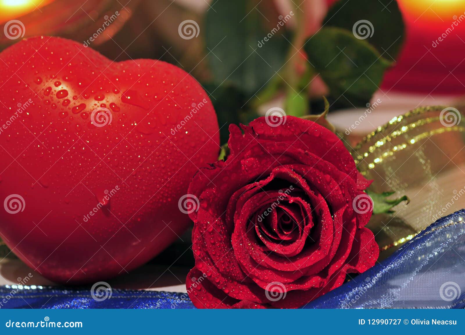 Red love stock image. Image of heart, birthday, candle - 12990727