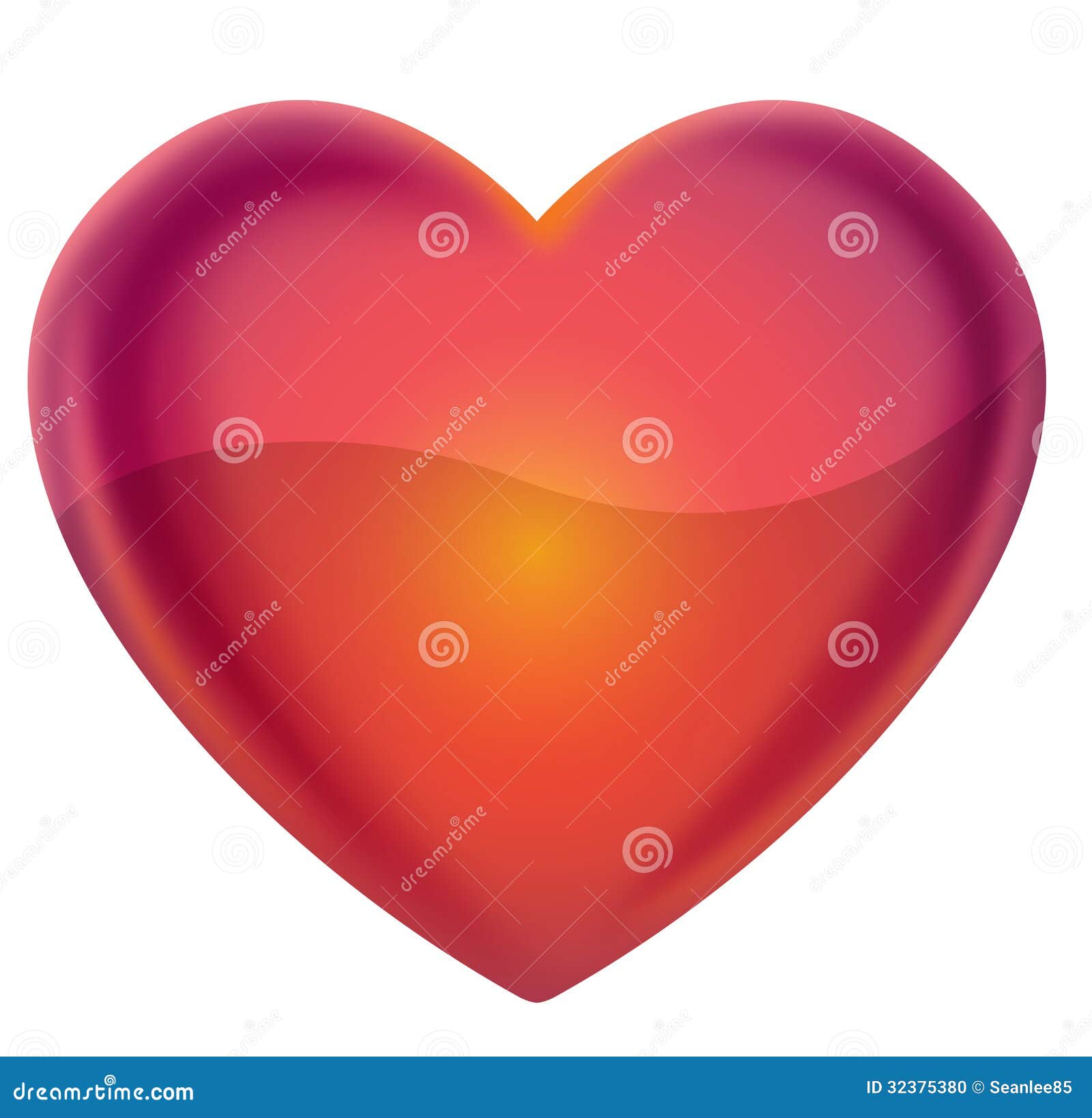 Red love heart stock illustration. Illustration of graphical - 32375380