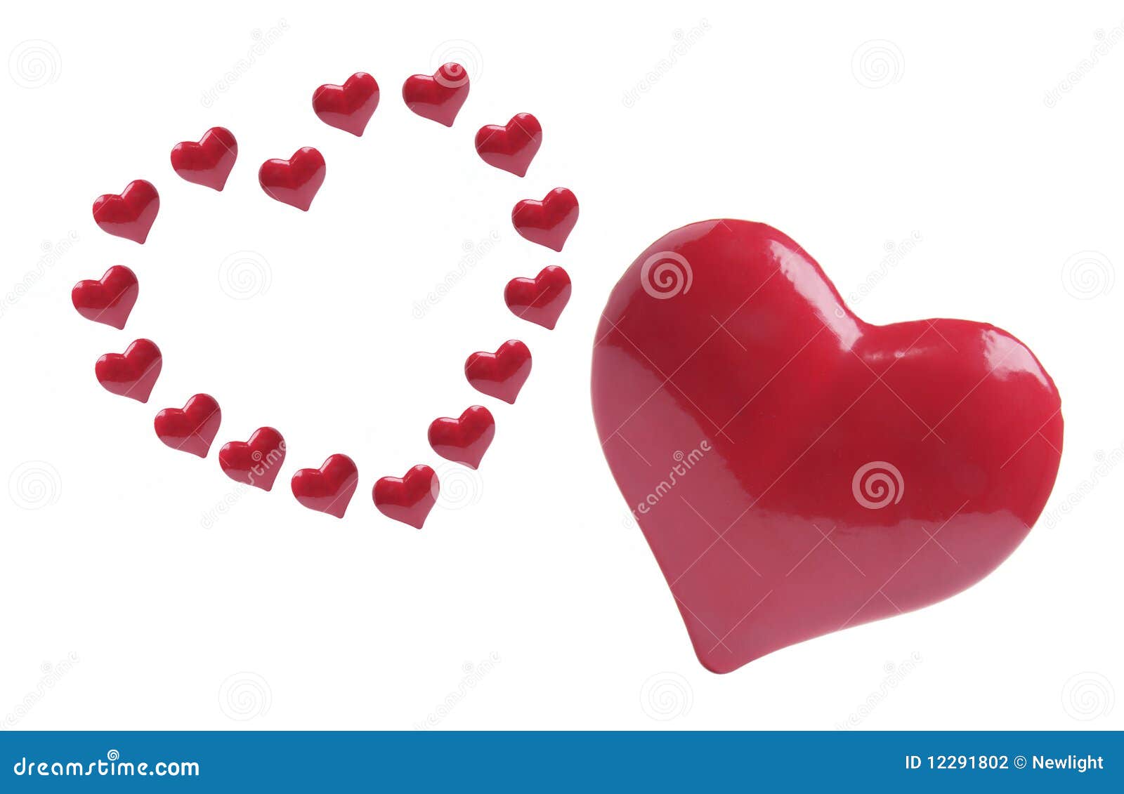 Red Love Hearts stock photo. Image of present, fondness - 12291802