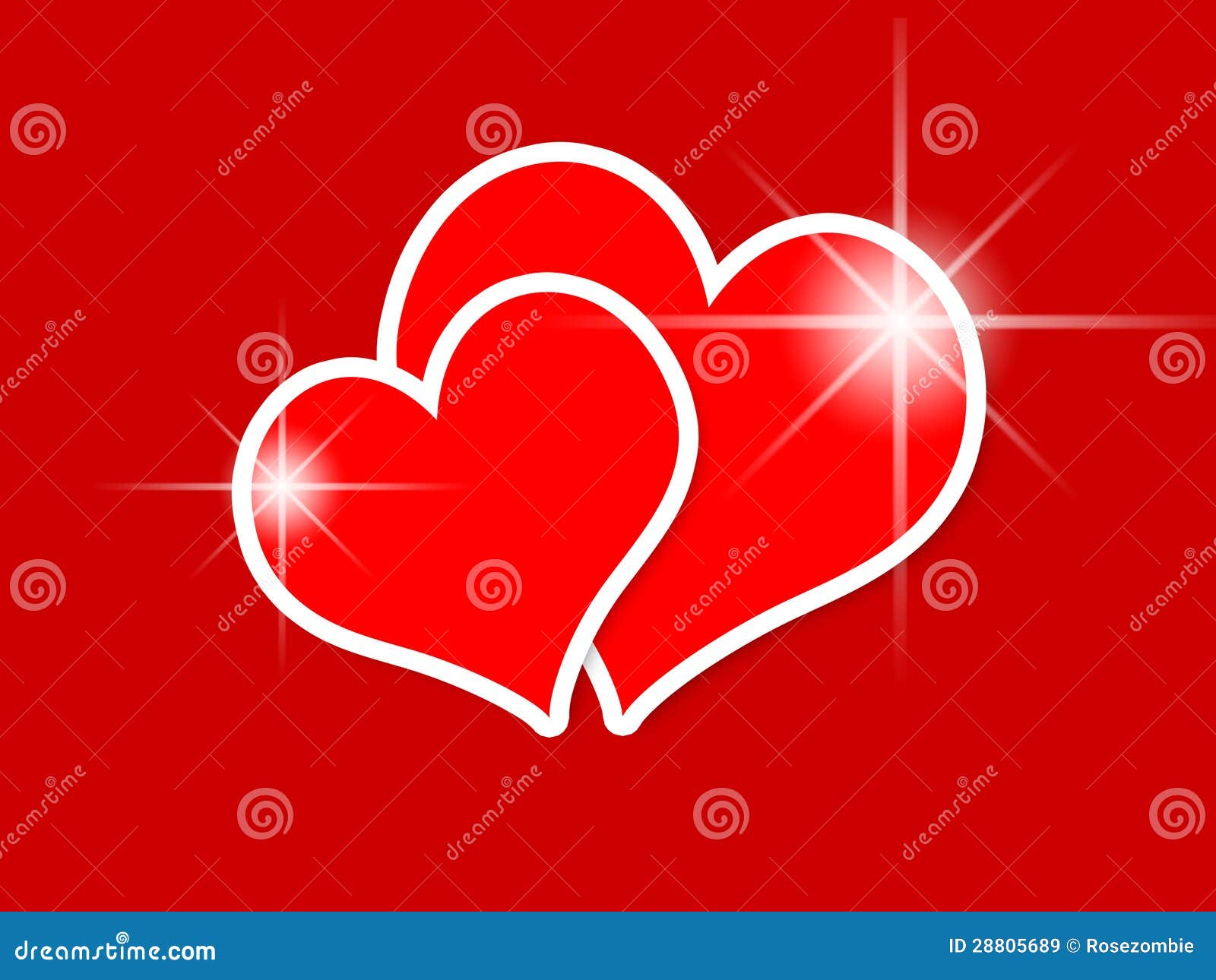 Red love hearts stock illustration. Illustration of greeting - 28805689