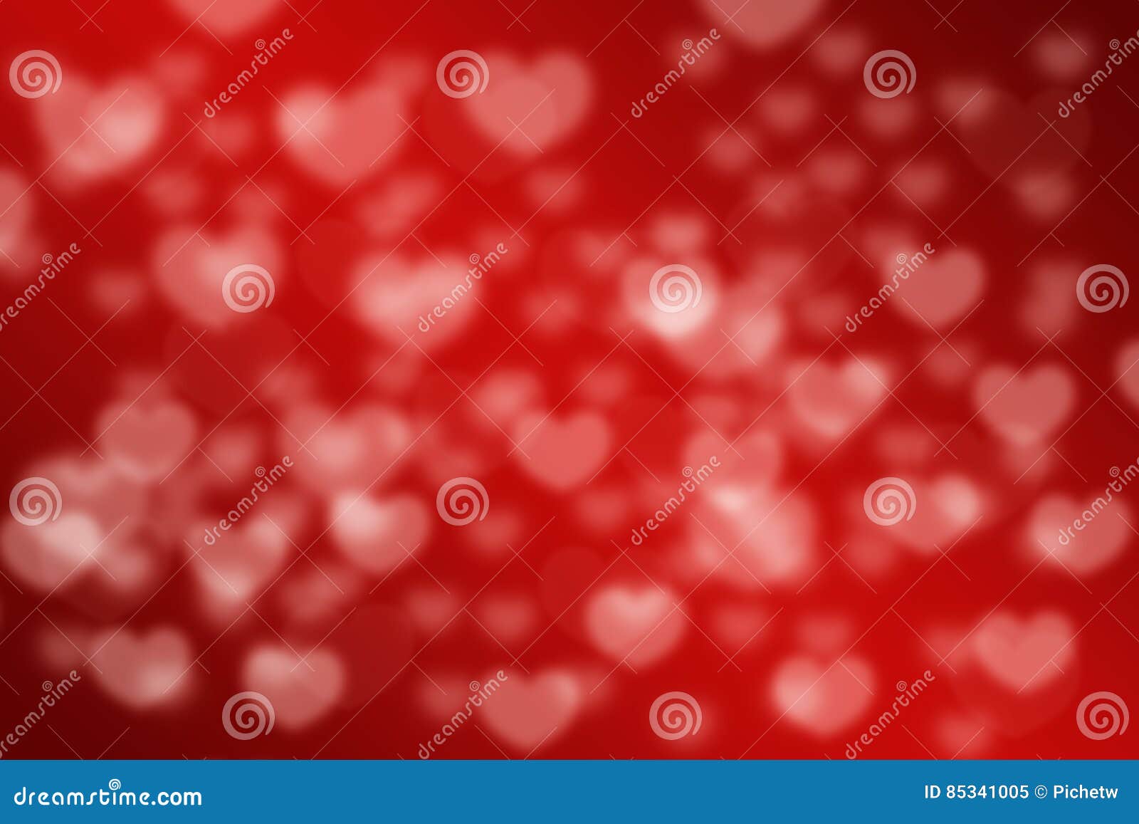 Red Love Hearts Bokeh Blurred Background Stock Image - Image of blur ...