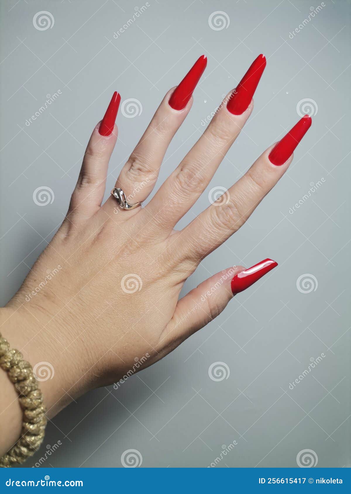 Red Love Passion Nail Hell Shine Stock Image - Image of cosmetics, hand ...