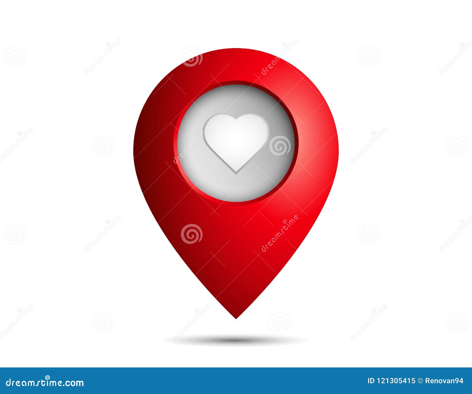 Red love pointer stock illustration. Illustration of sign - 121305415