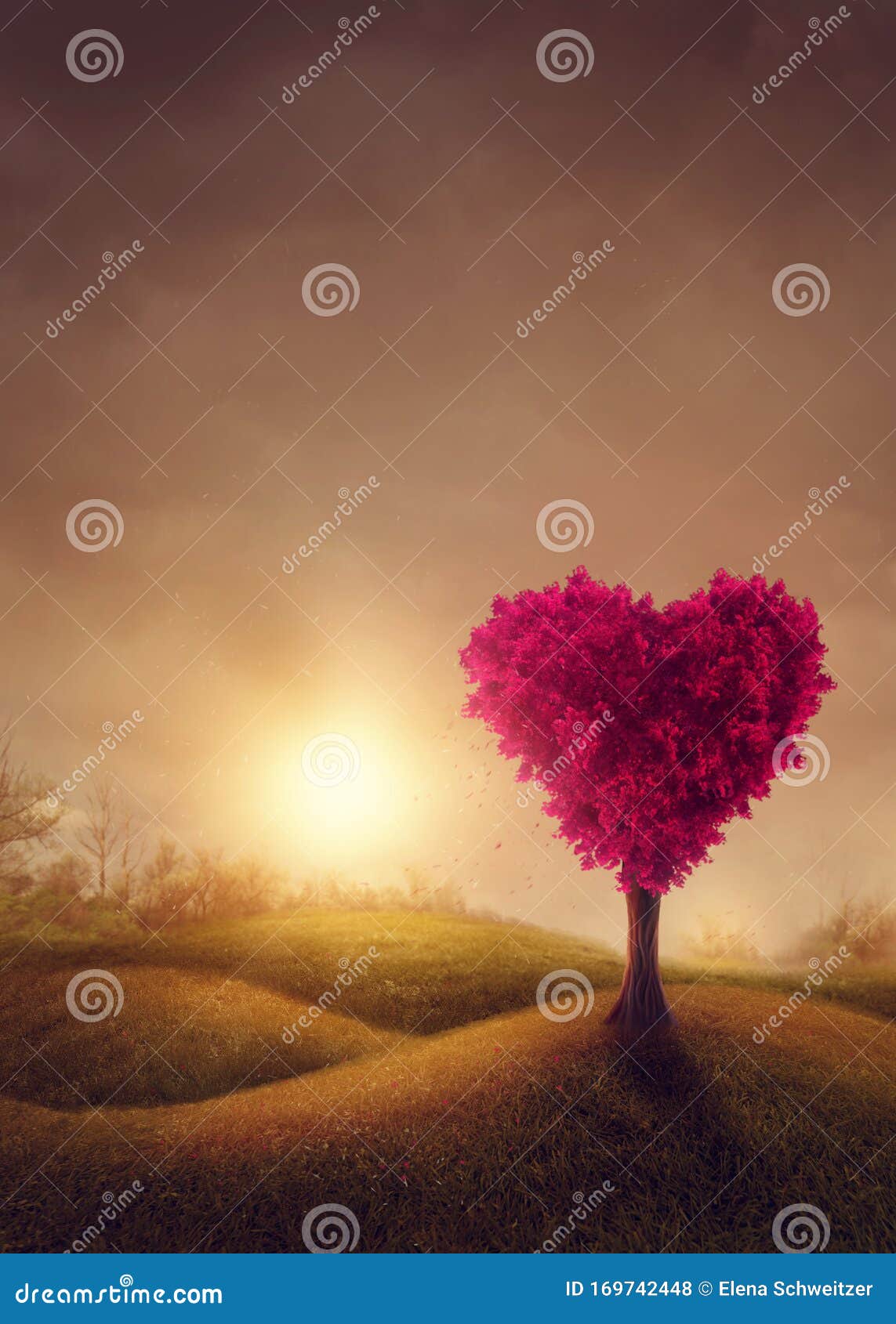 Red love tree stock photo. Image of magic, mysterious - 169742448