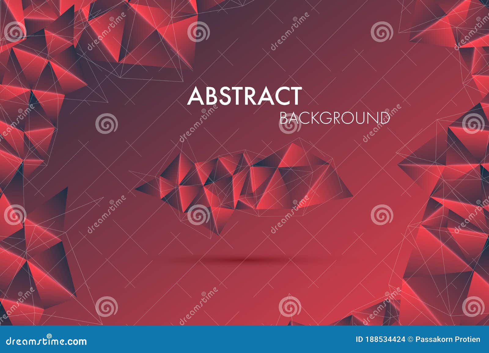 Red Low Poly Abstract Background. Stock Vector - Illustration of ...