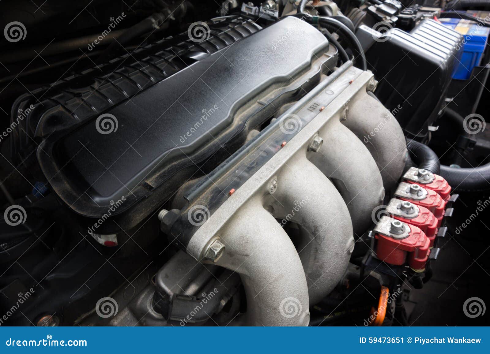 Red LPG Injector with Engine Stock Image - Image of vehicle, color ...