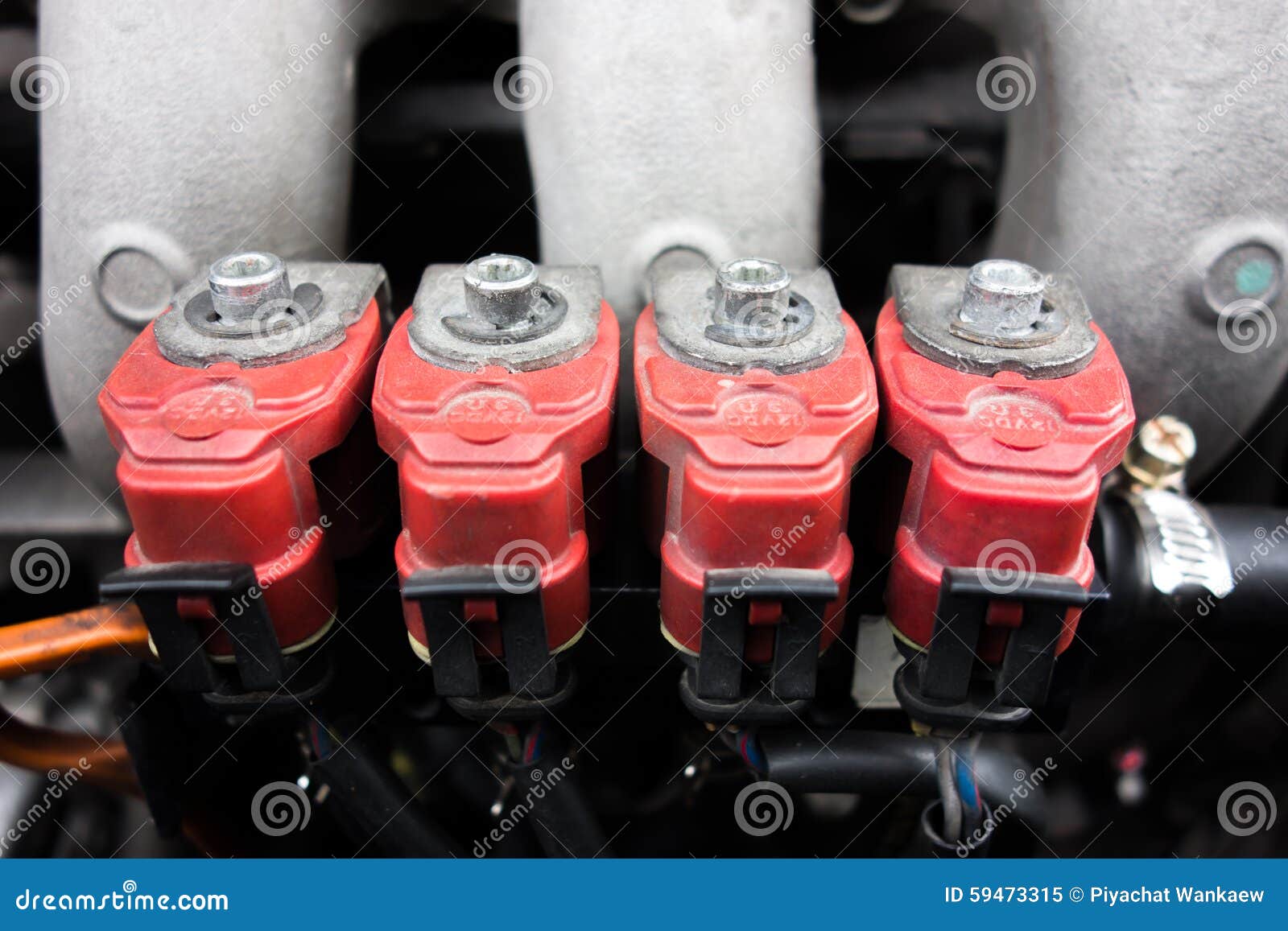 Red LPG injector stock image. Image of injector, motor - 59473315