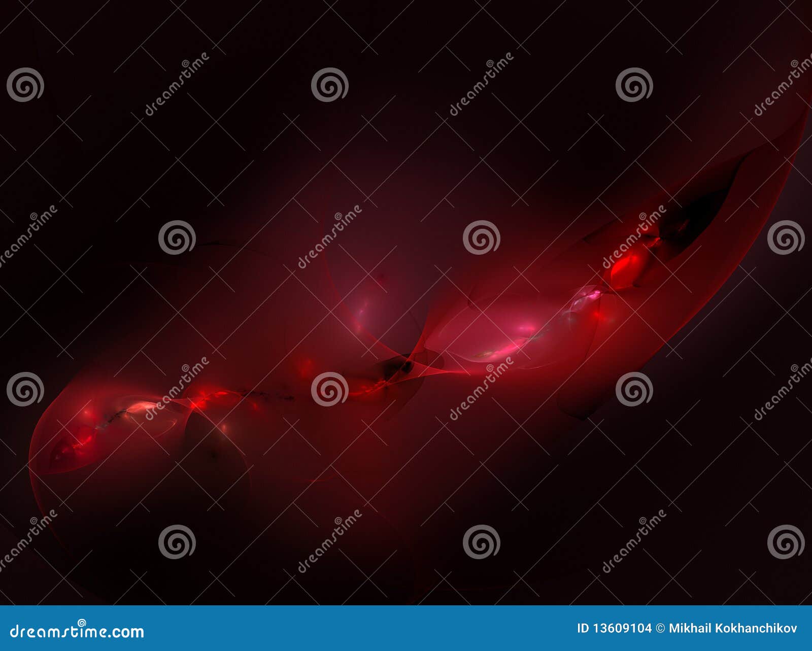 Red luminescence on black stock illustration. Illustration of ...