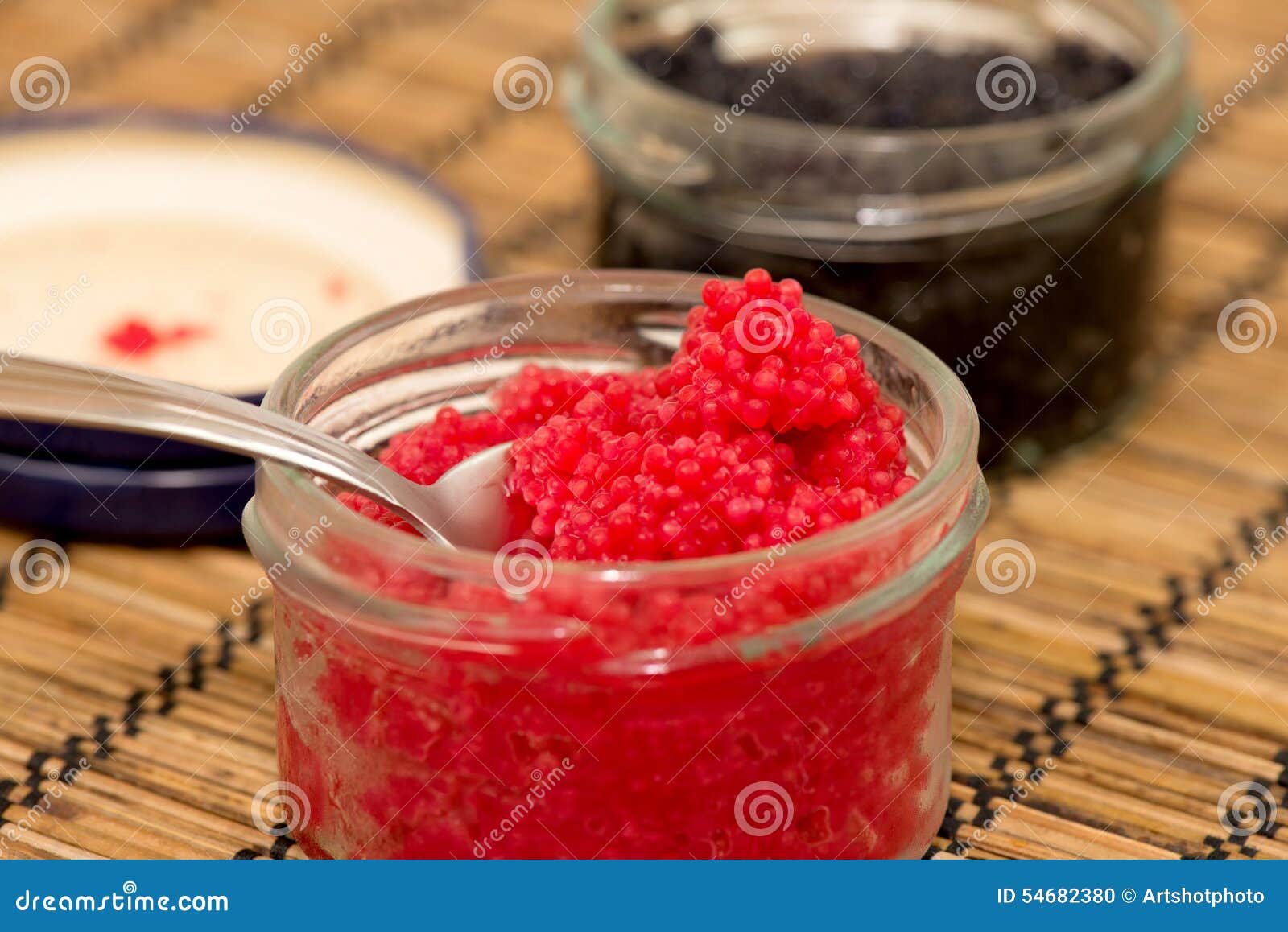 Red lumpfish caviar stock photo. Image of eggs, caviar - 54682380