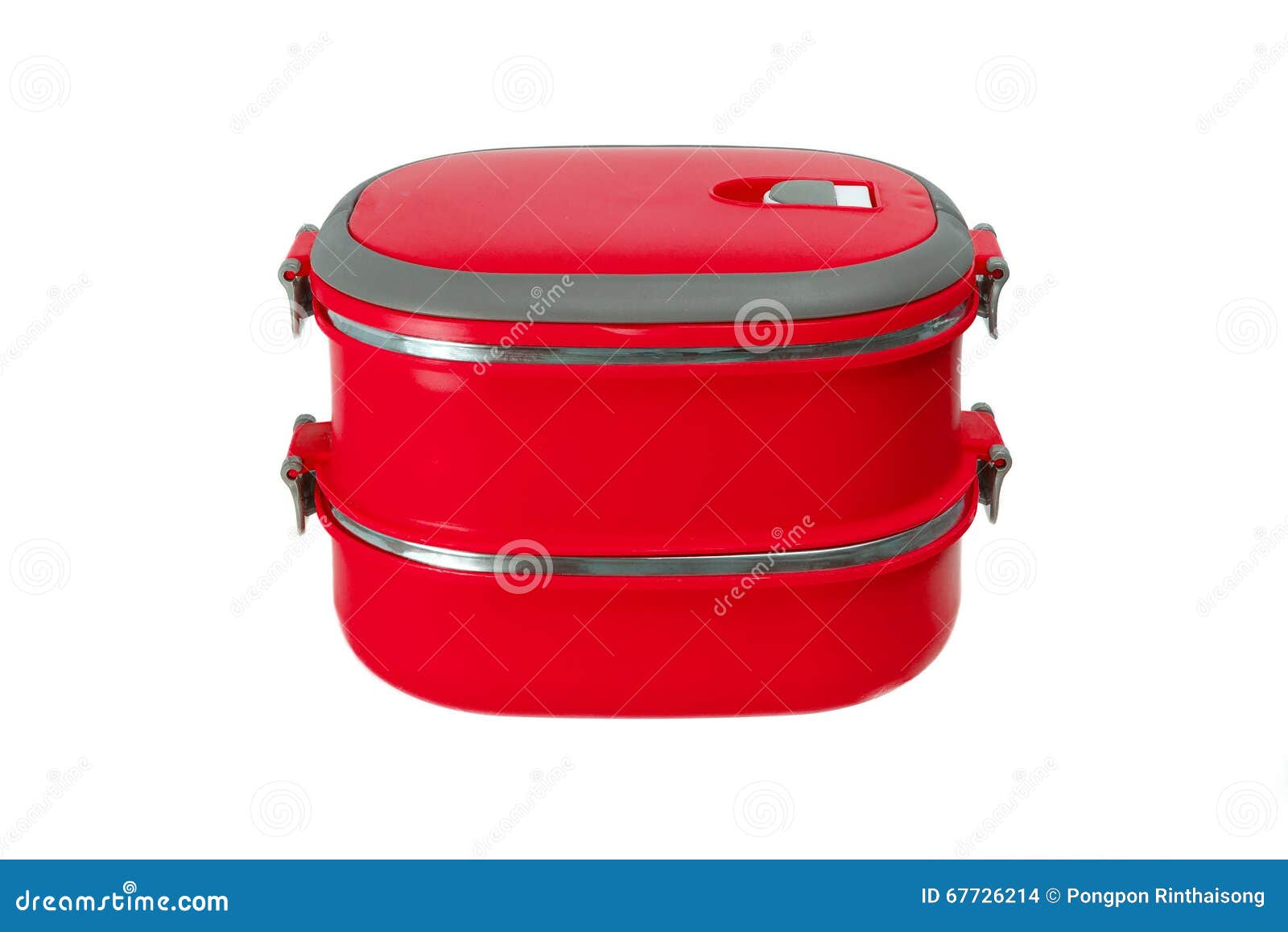 Red lunch box isolated stock photo. Image of rice, lock - 67726214
