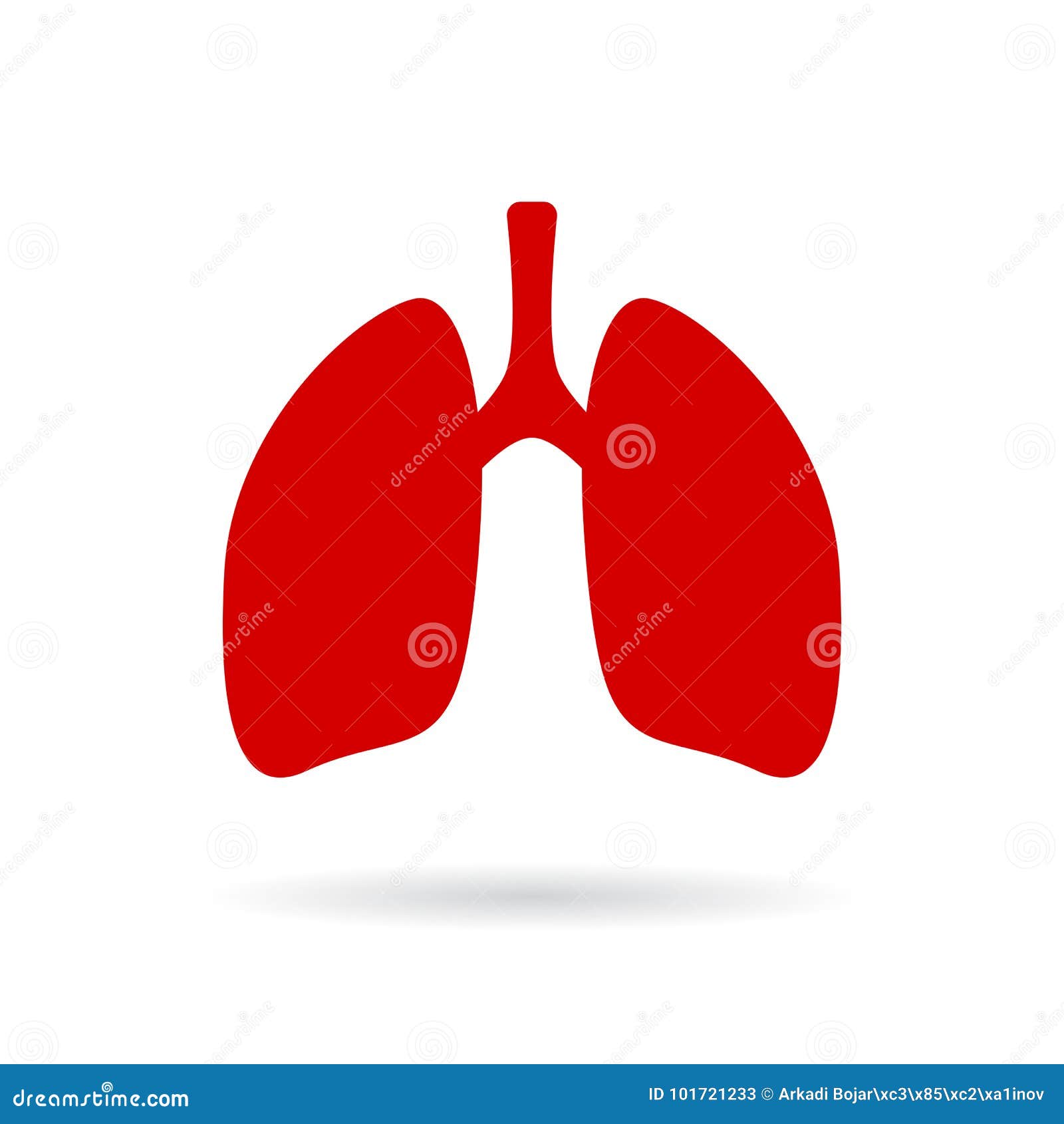 Red lungs vector icon stock vector. Illustration of healthcare - 101721233