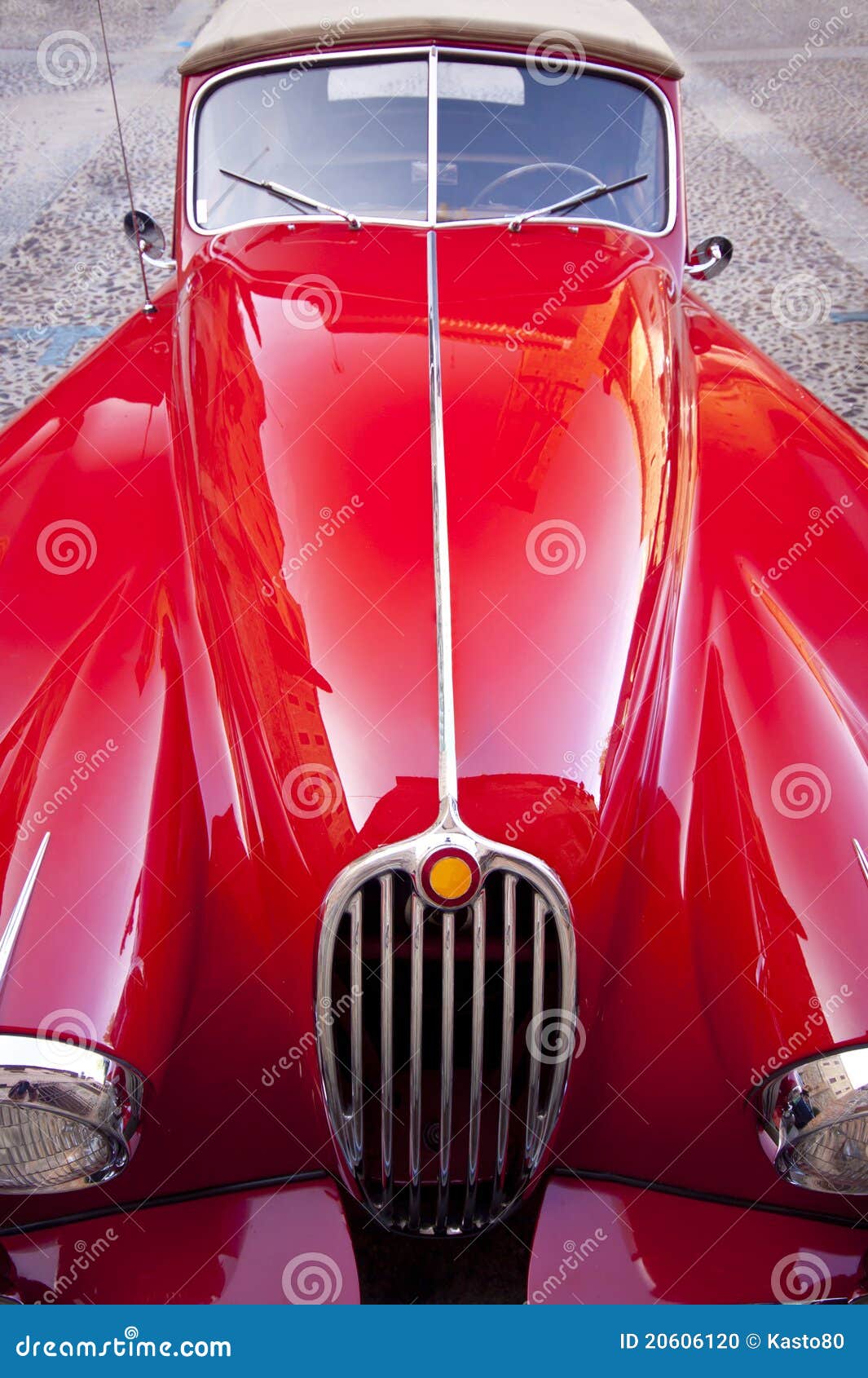 Red Luxury Retro Sports Car Stock Photo - Image of american, light ...