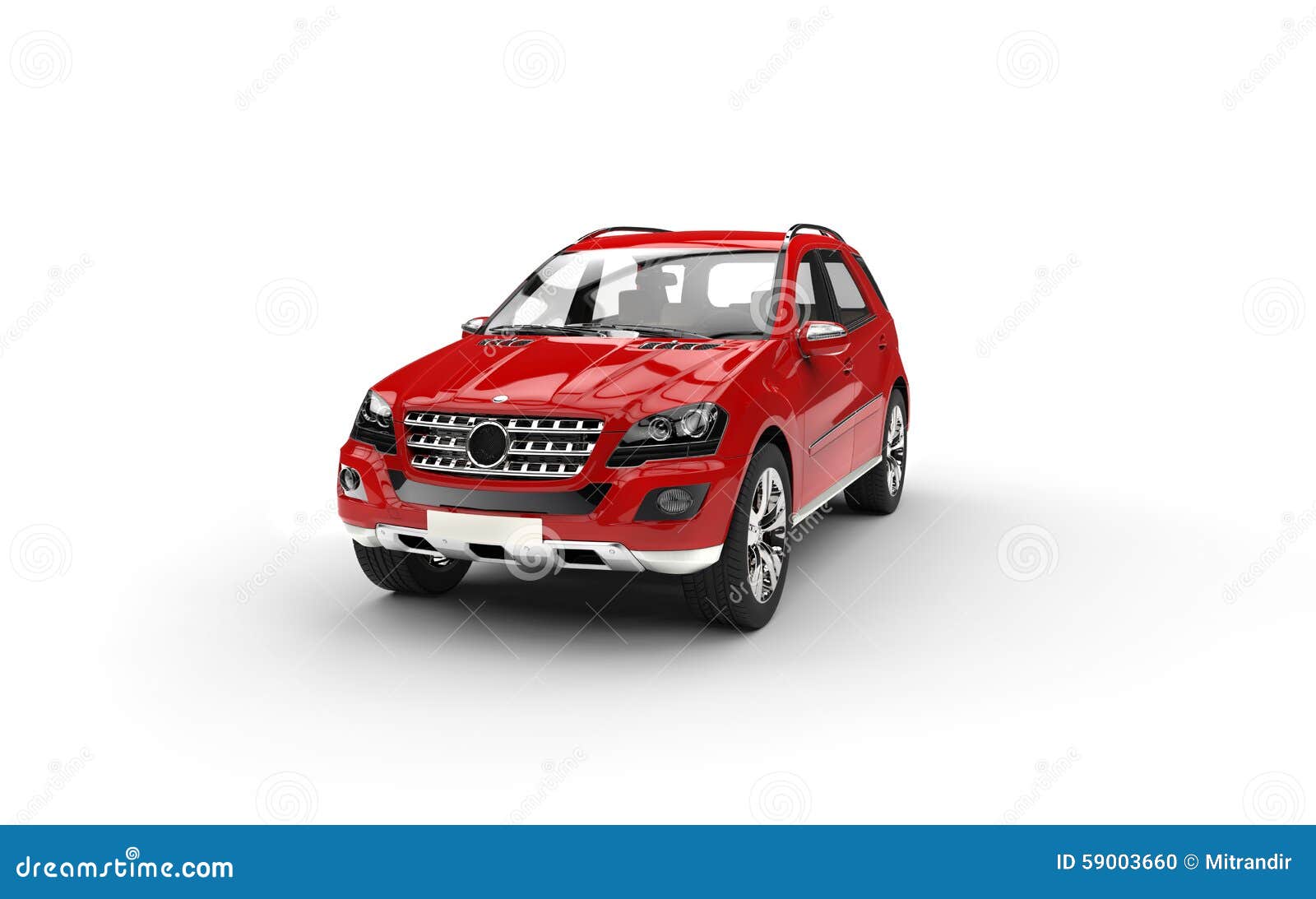 Red Luxury SUV stock illustration. Illustration of headlight - 59003660